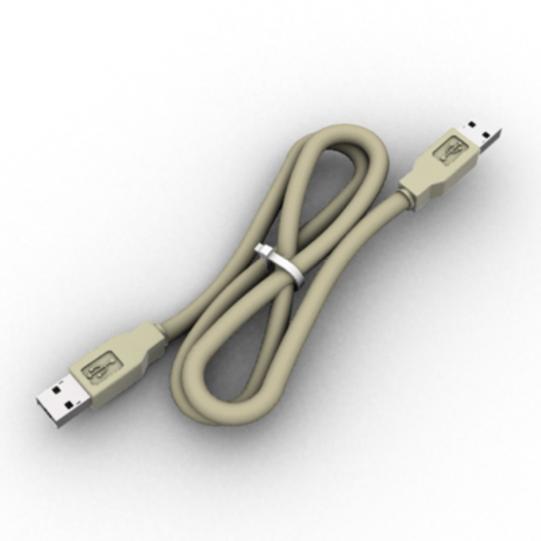 usb cable 3d model