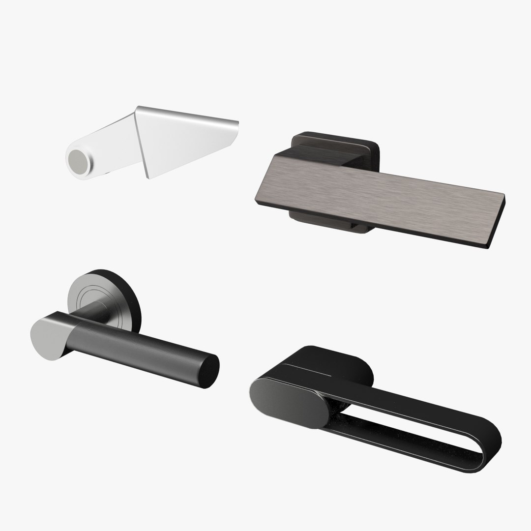 Door Handles Collection Set 4 3D Model - TurboSquid 1996892