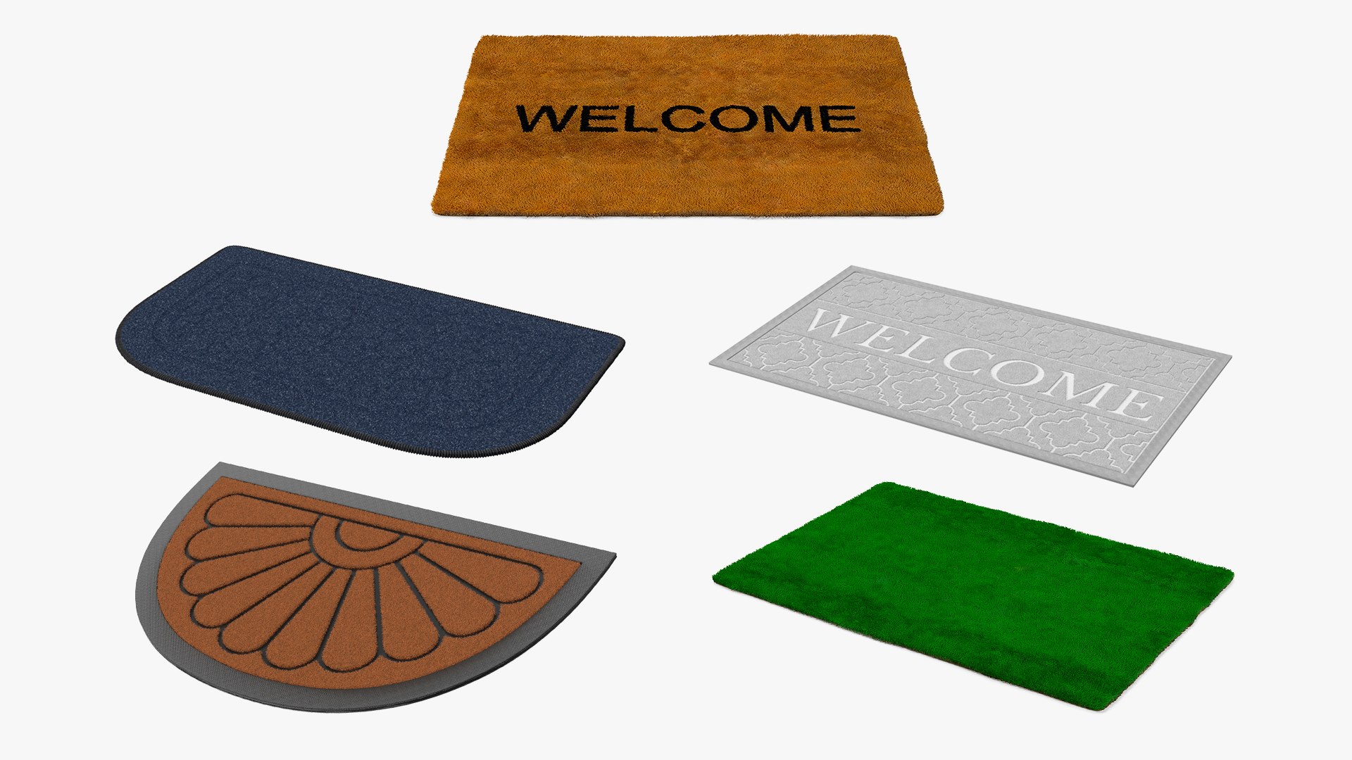 Doormats Collection 4 3D Model - TurboSquid 2205607