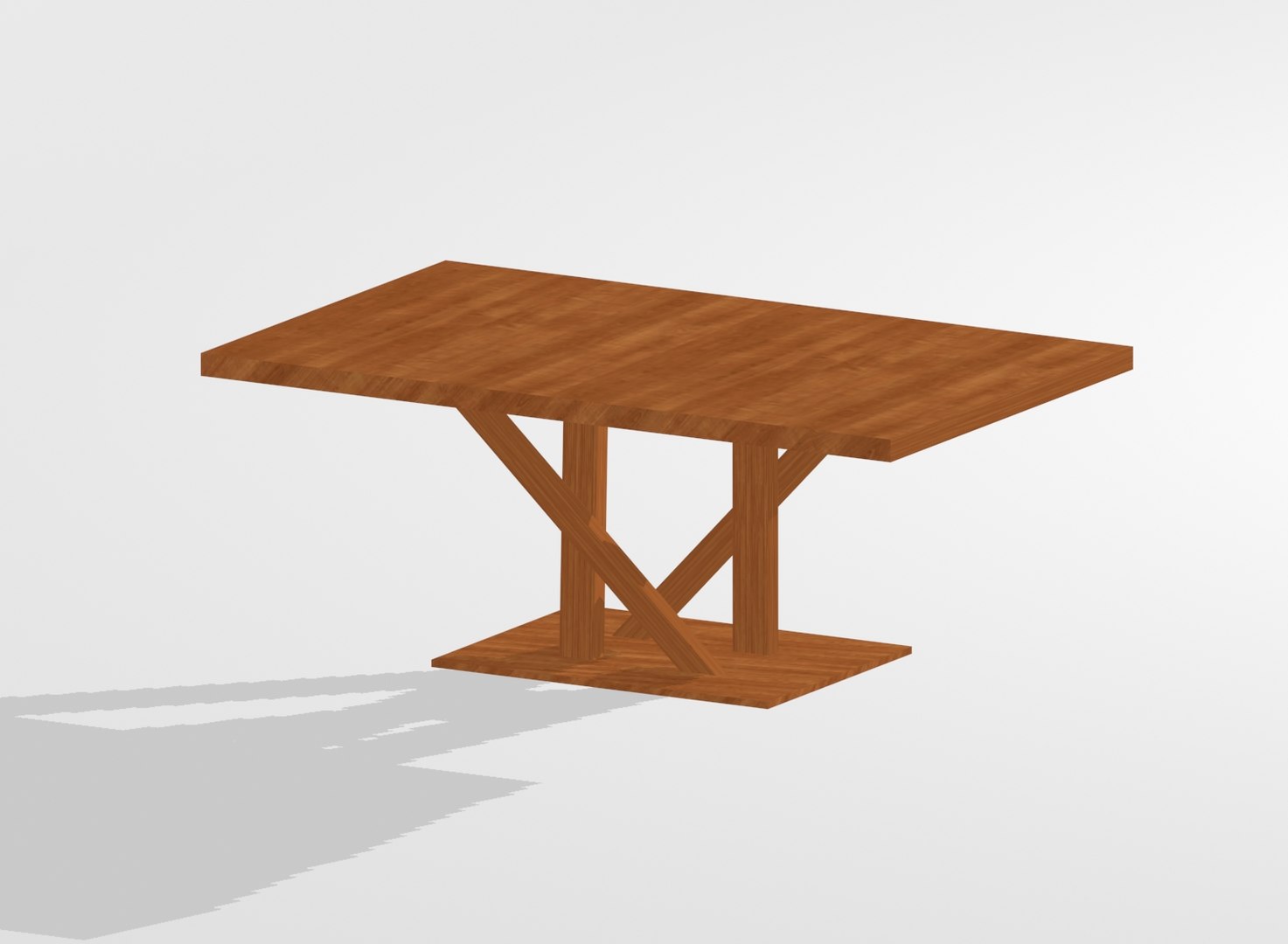 designer wooden table 3d model