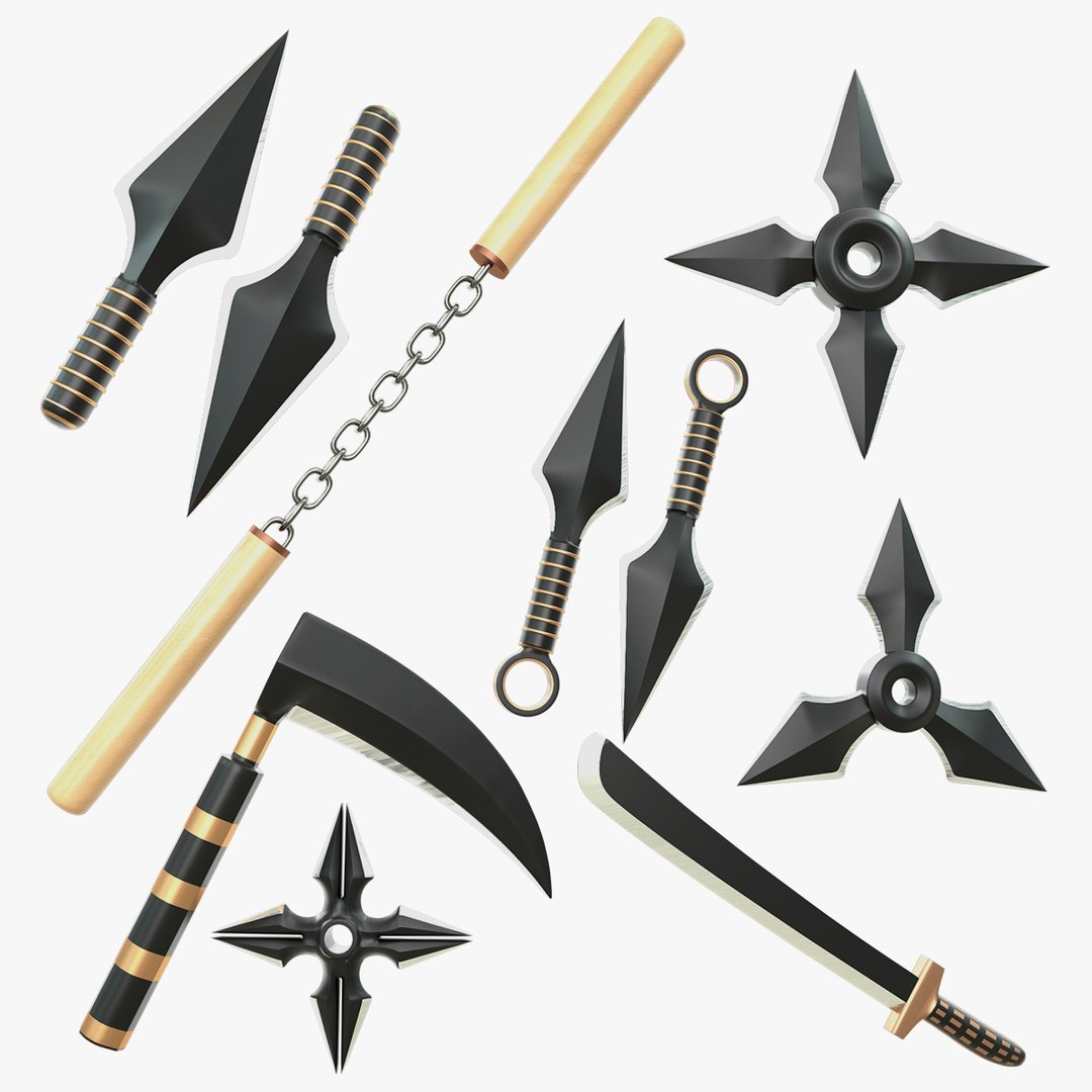 Ninja Weapons 3D Model - TurboSquid 2433185