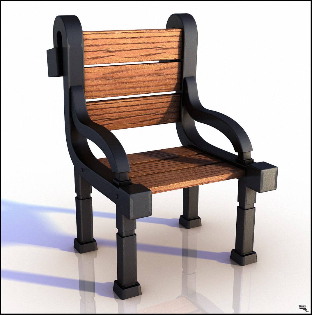3D Wood Chair - TurboSquid 1177982