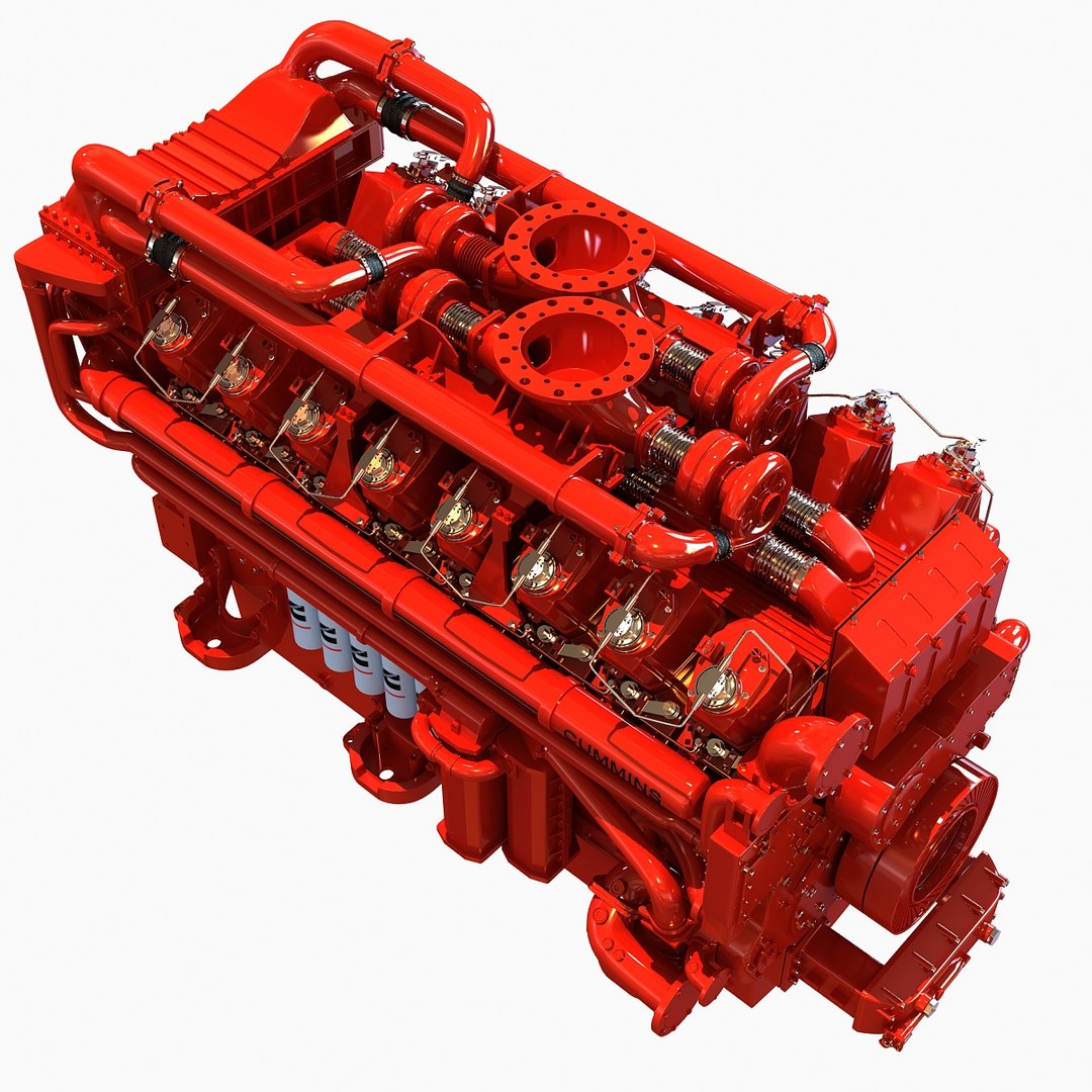 3d Cummins 16 Cylinders Diesel Engine