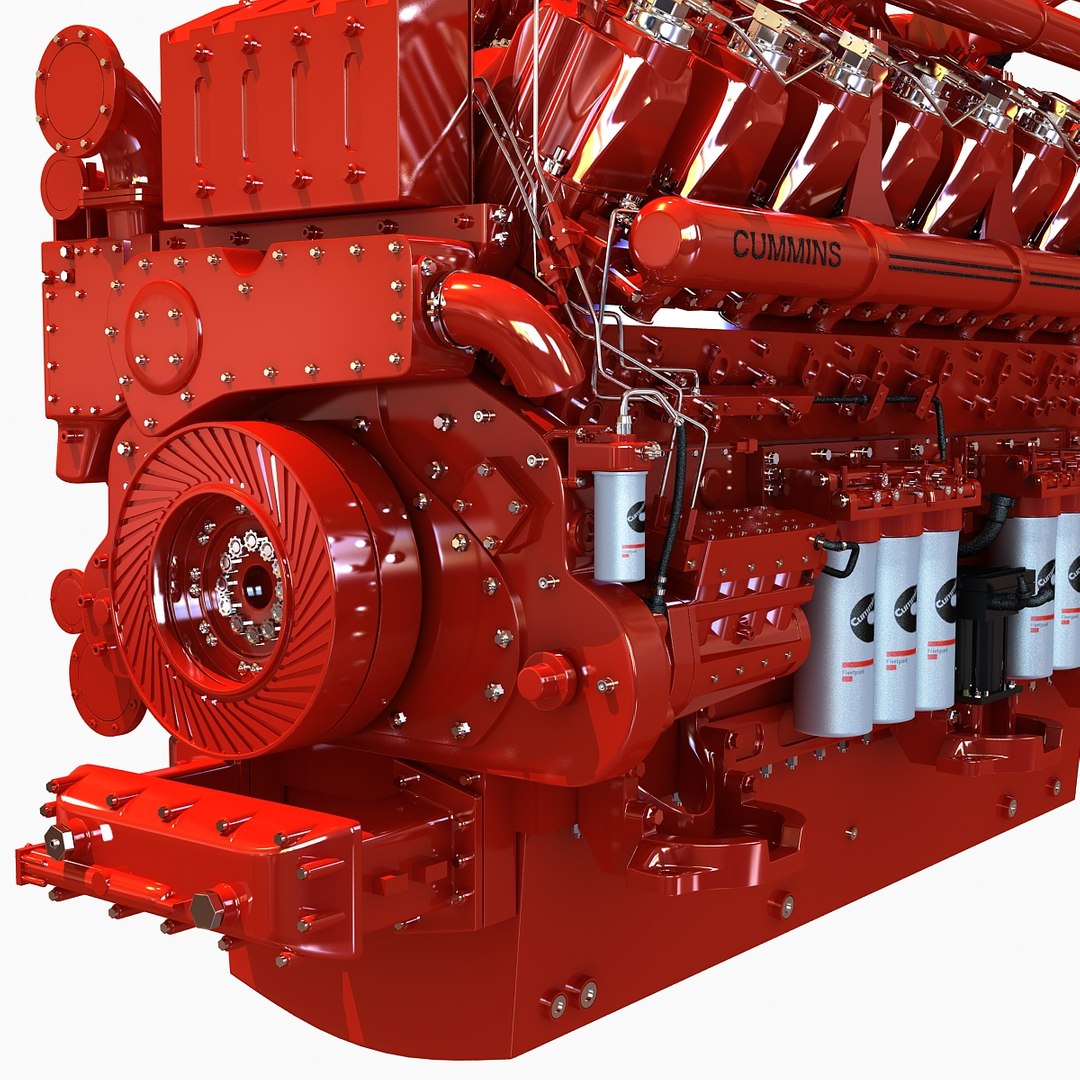 3d Cummins 16 Cylinders Diesel Engine