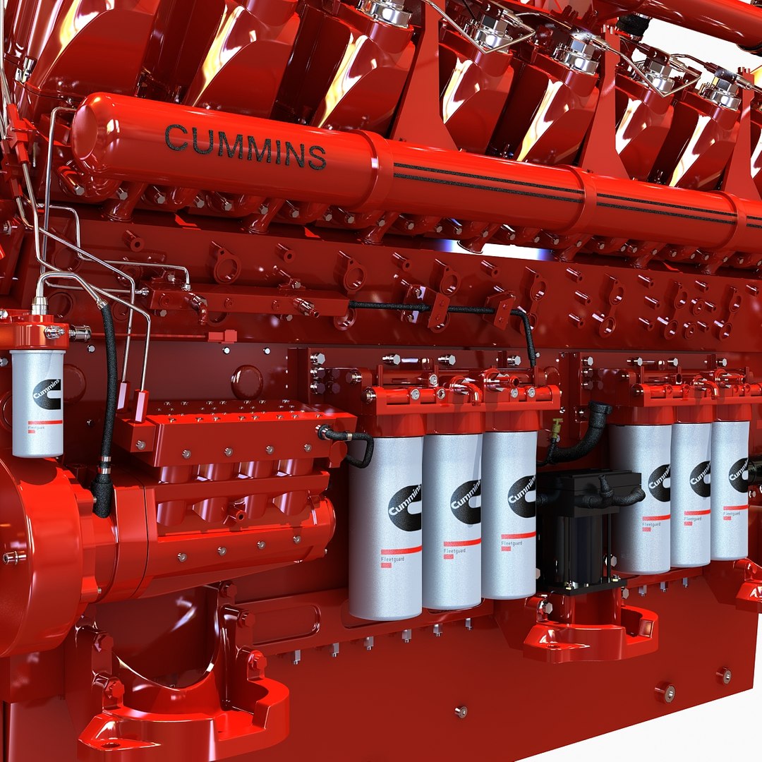 3d Cummins 16 Cylinders Diesel Engine