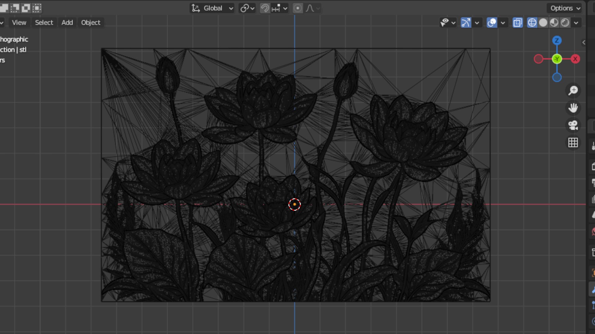 Lotus Flowers Wall Art Set Relief STL Panel Carving CNC 260 3D Model ...