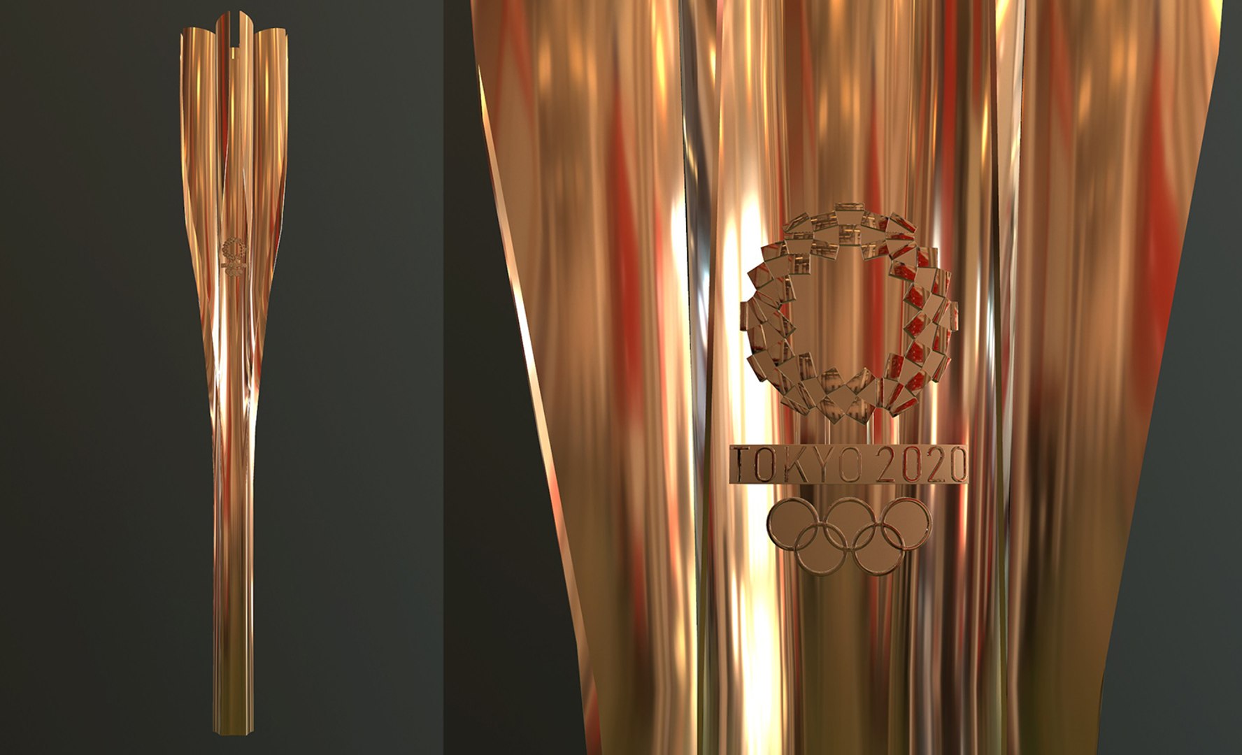 3D Model Tokyo 2020 Olympic Torch - TurboSquid 1393418
