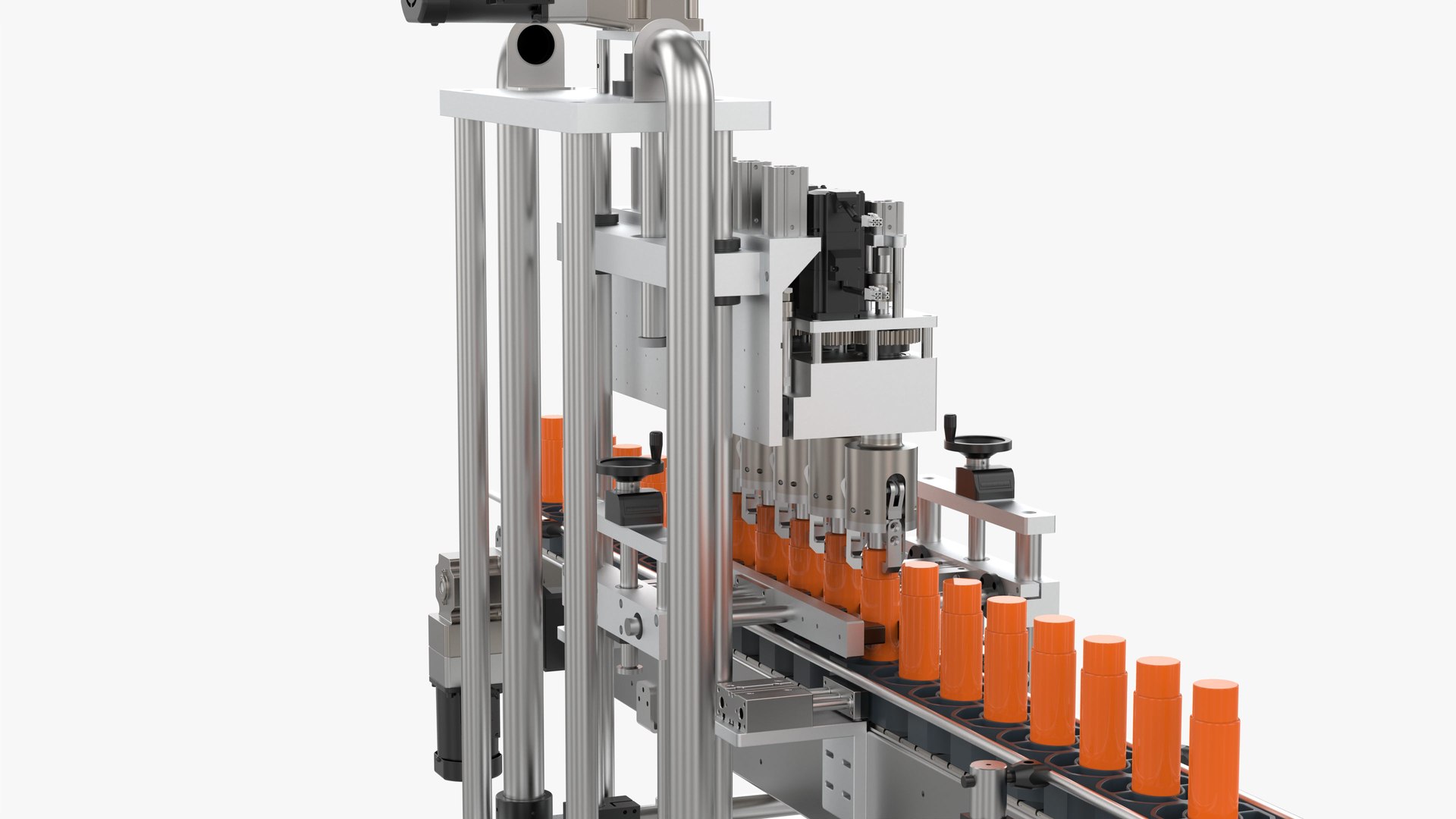 Automatic Plastic Bottle Pressing And Capping Machine 3D Model ...