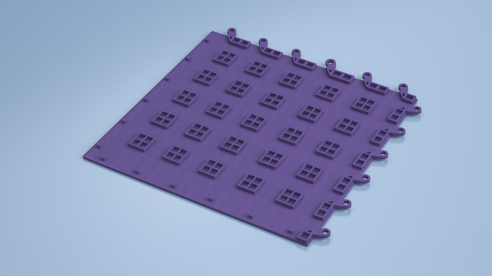 Interlocking Floor Mat Tile Blue 3D Model - TurboSquid 2234477