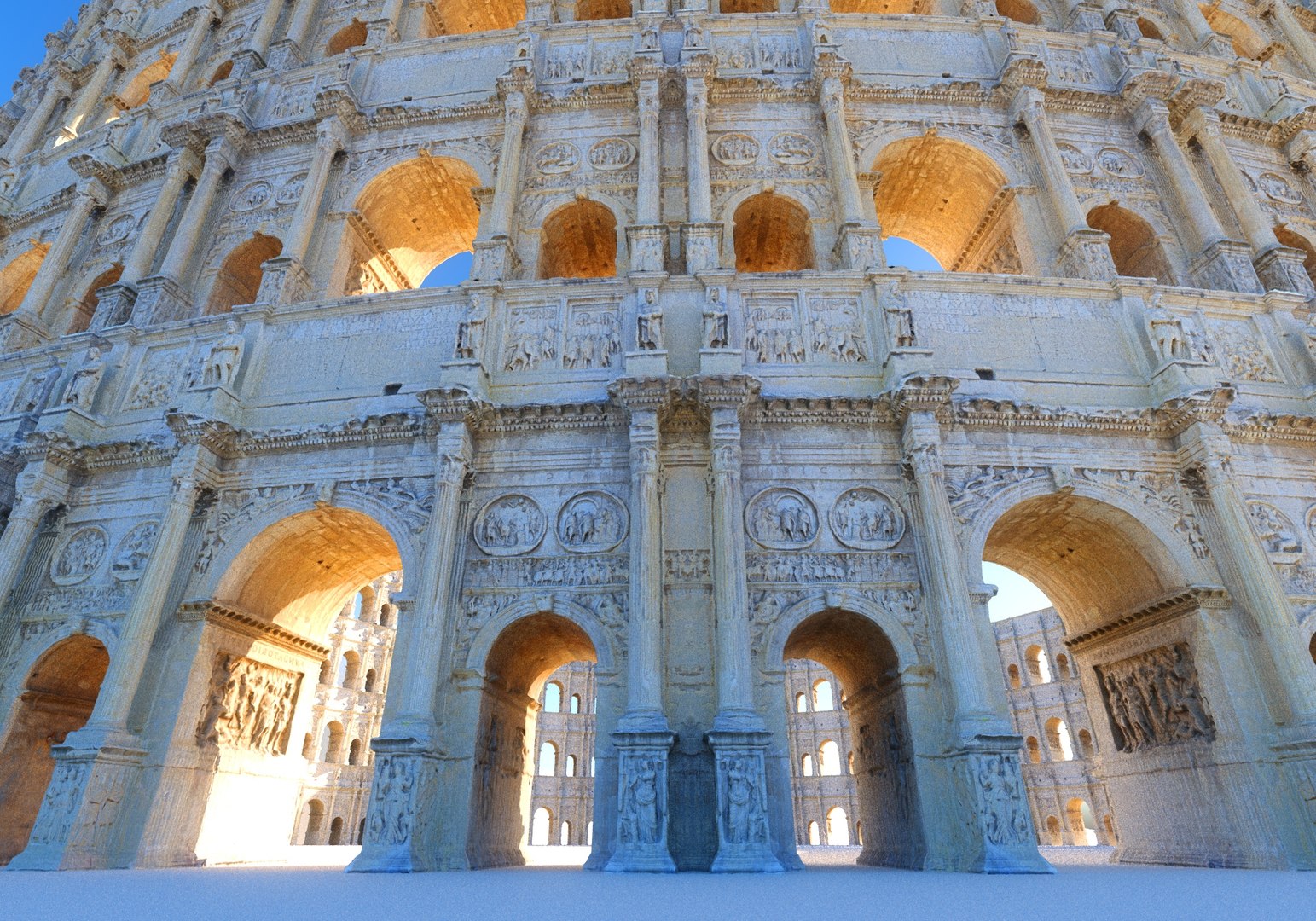 3D Mega Arena Colosseum Model - TurboSquid 1758281