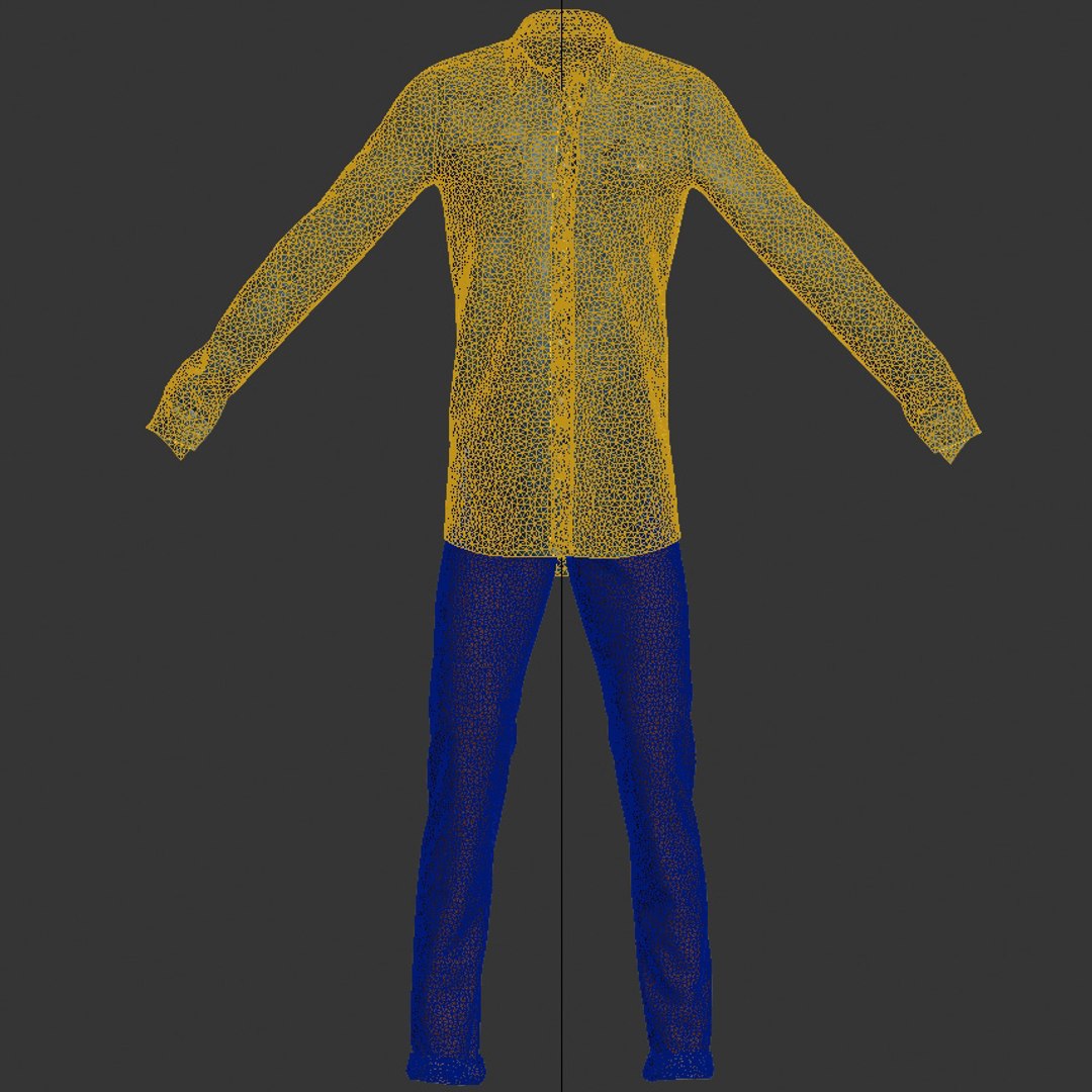 3d model of man clothes