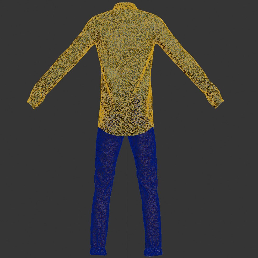 3d model of man clothes