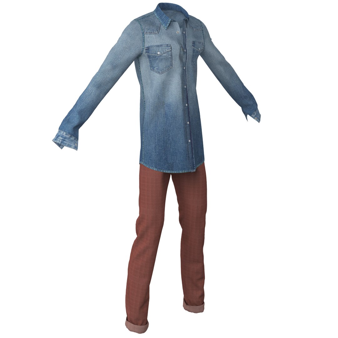3d model of man clothes