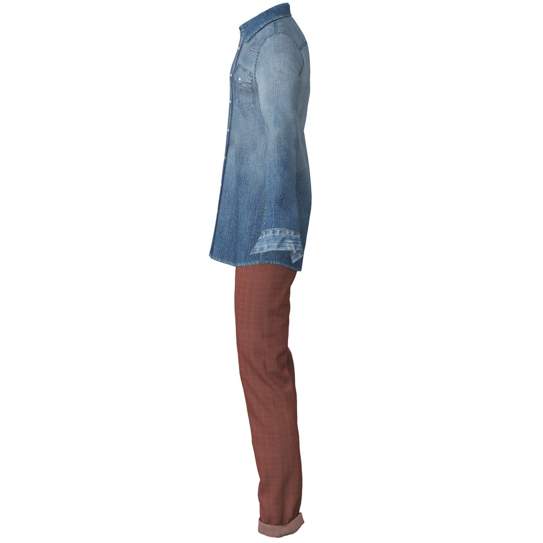 3d model of man clothes