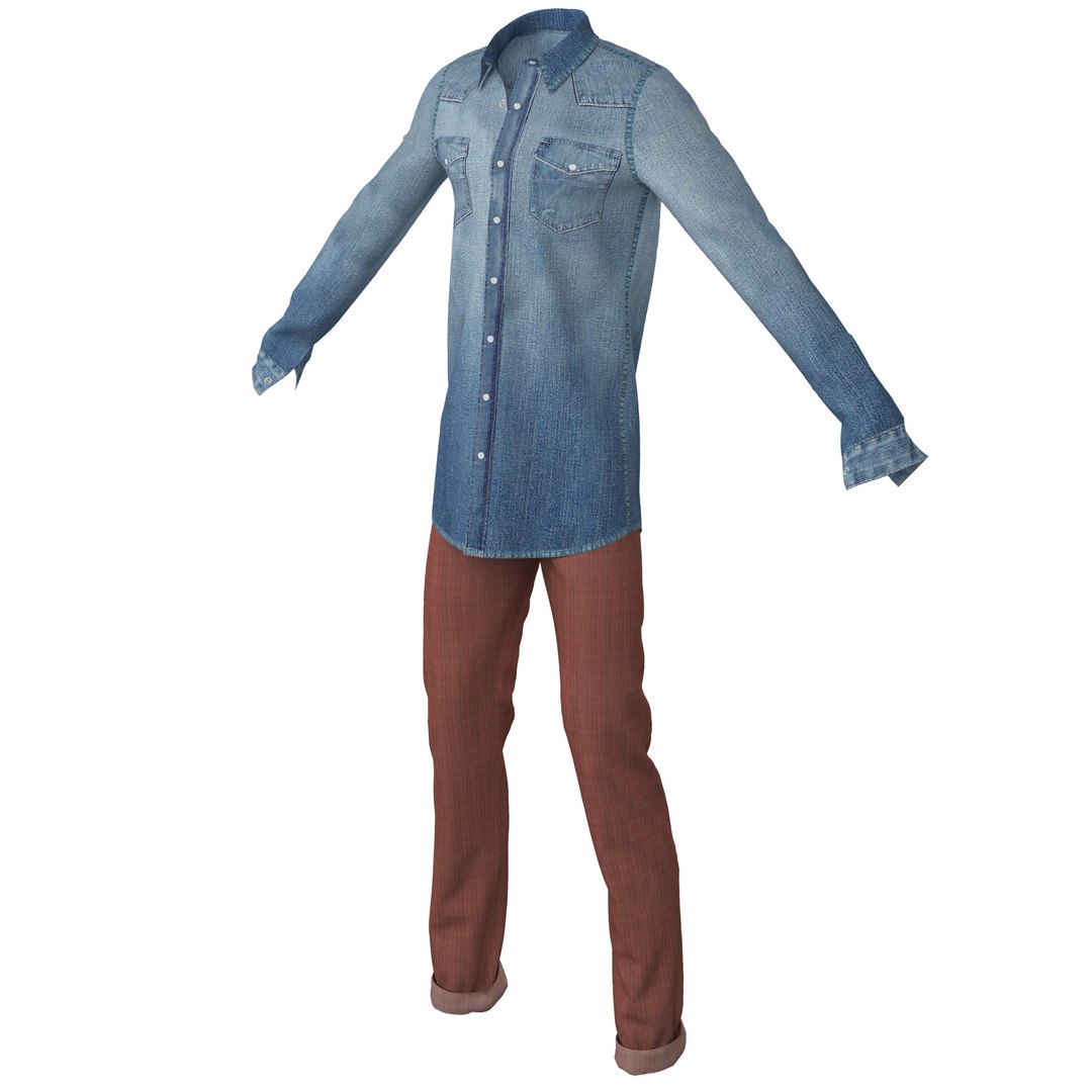 3d model of man clothes