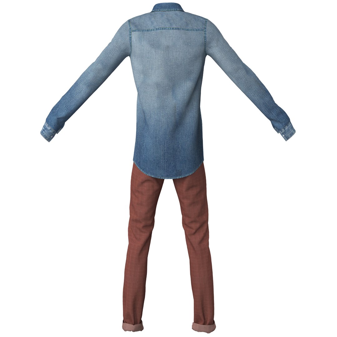 3d model of man clothes