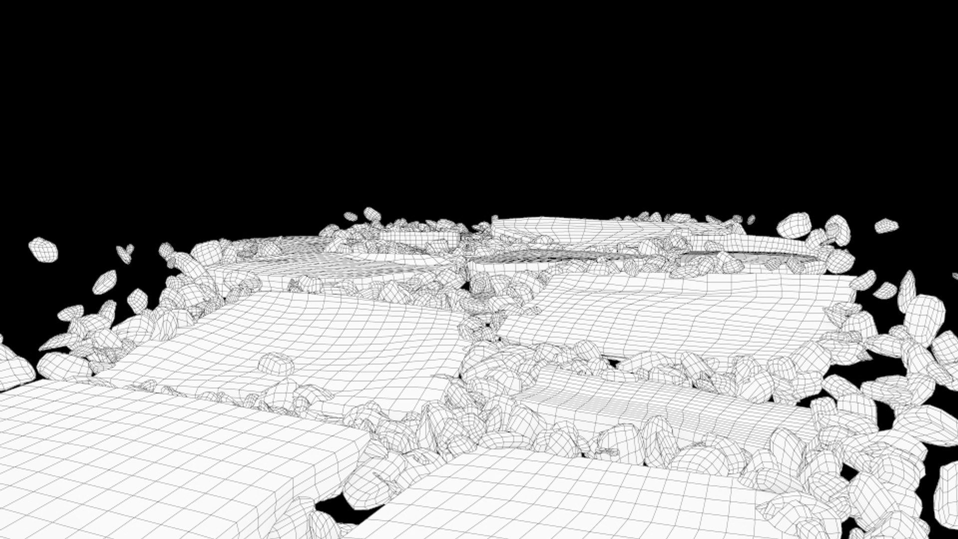 3d Stones Gravel Path Model