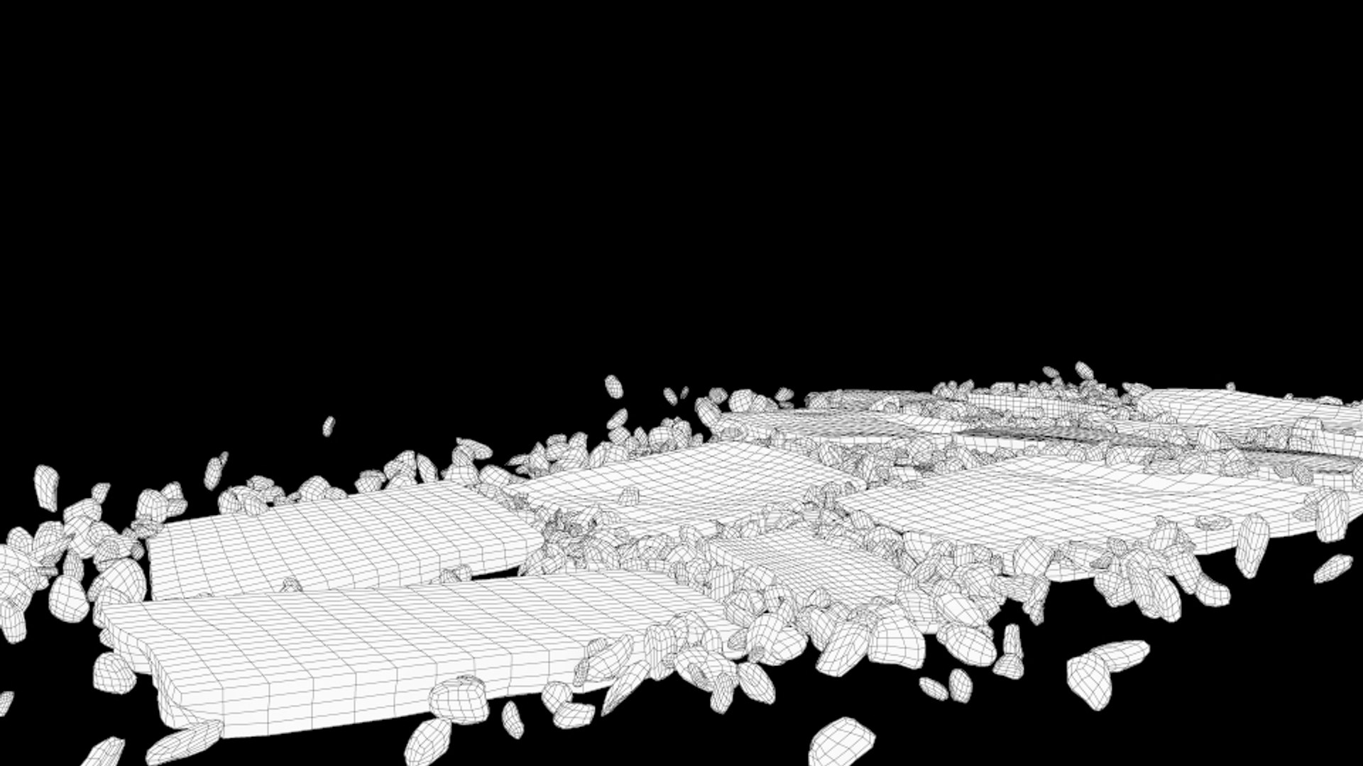 3d Stones Gravel Path Model