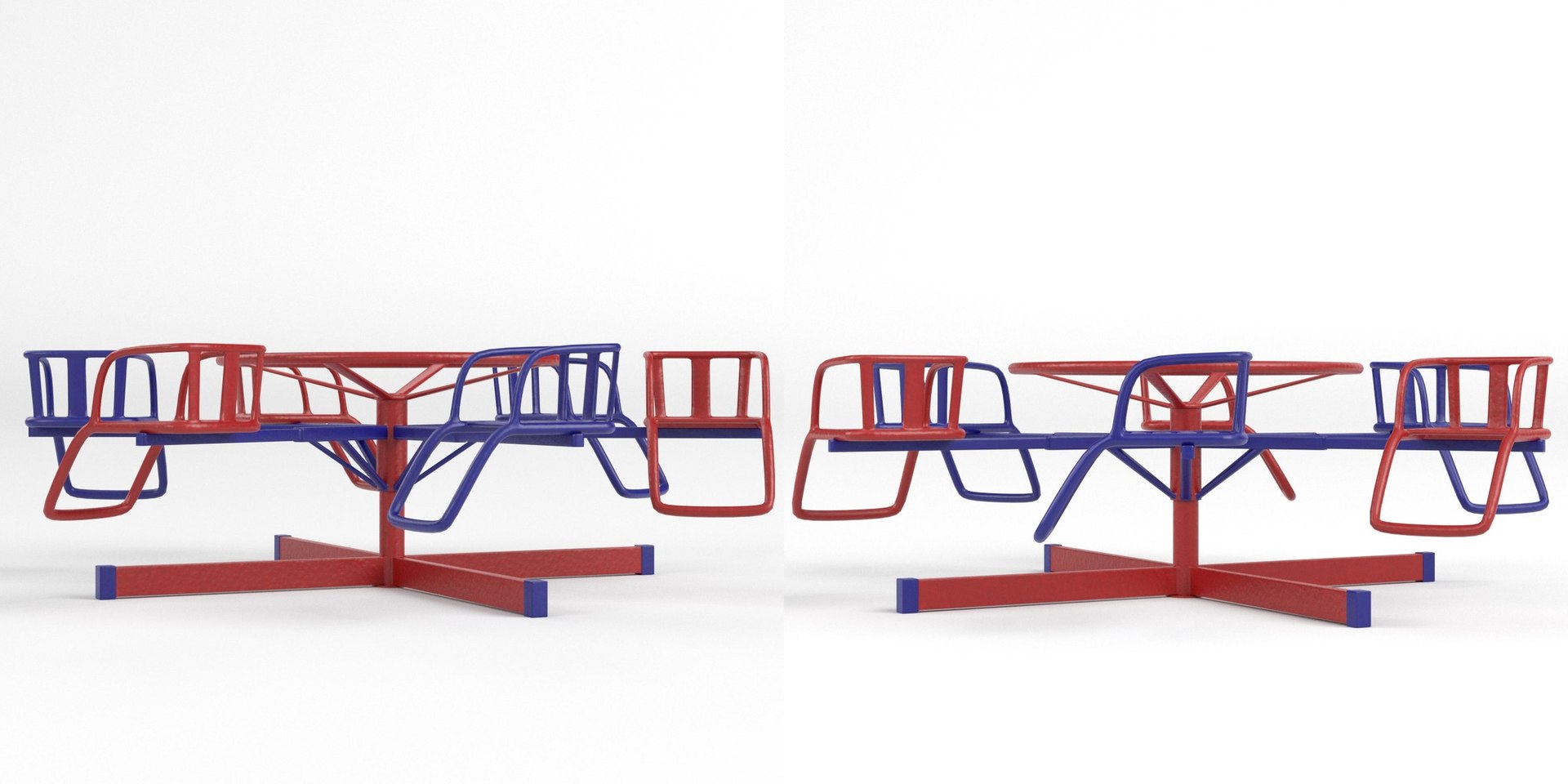 Vintage Playground Merri-go-round 1 3D - TurboSquid 1997378