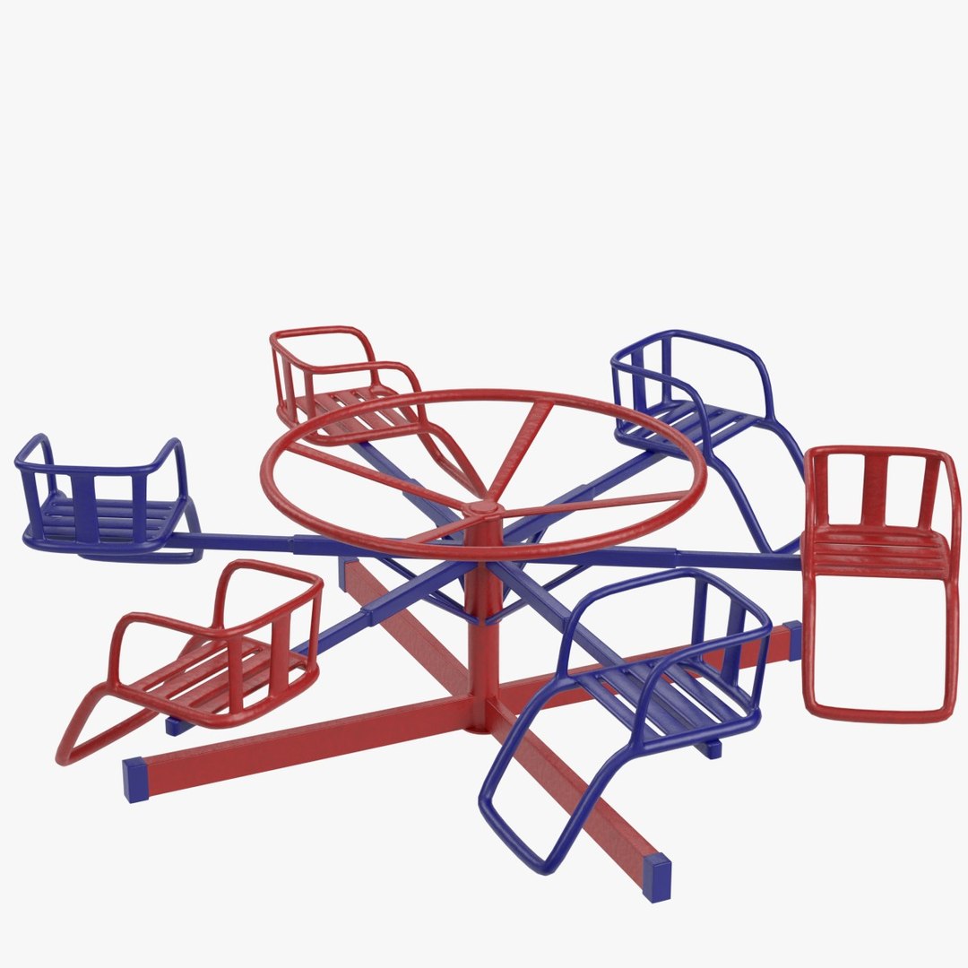 Vintage playground merri-go-round 1 3D - TurboSquid 1997378