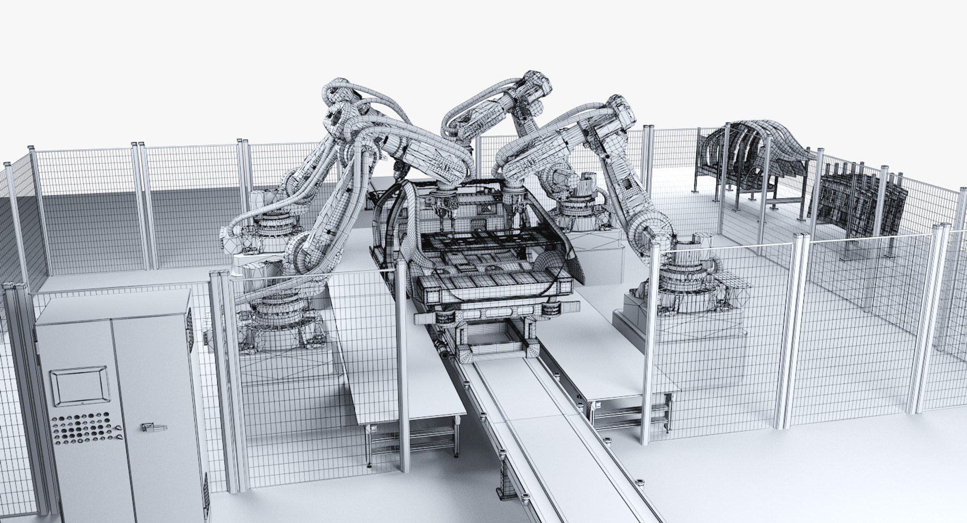 Car Body Welding Robotics 3D Model - TurboSquid 1370870