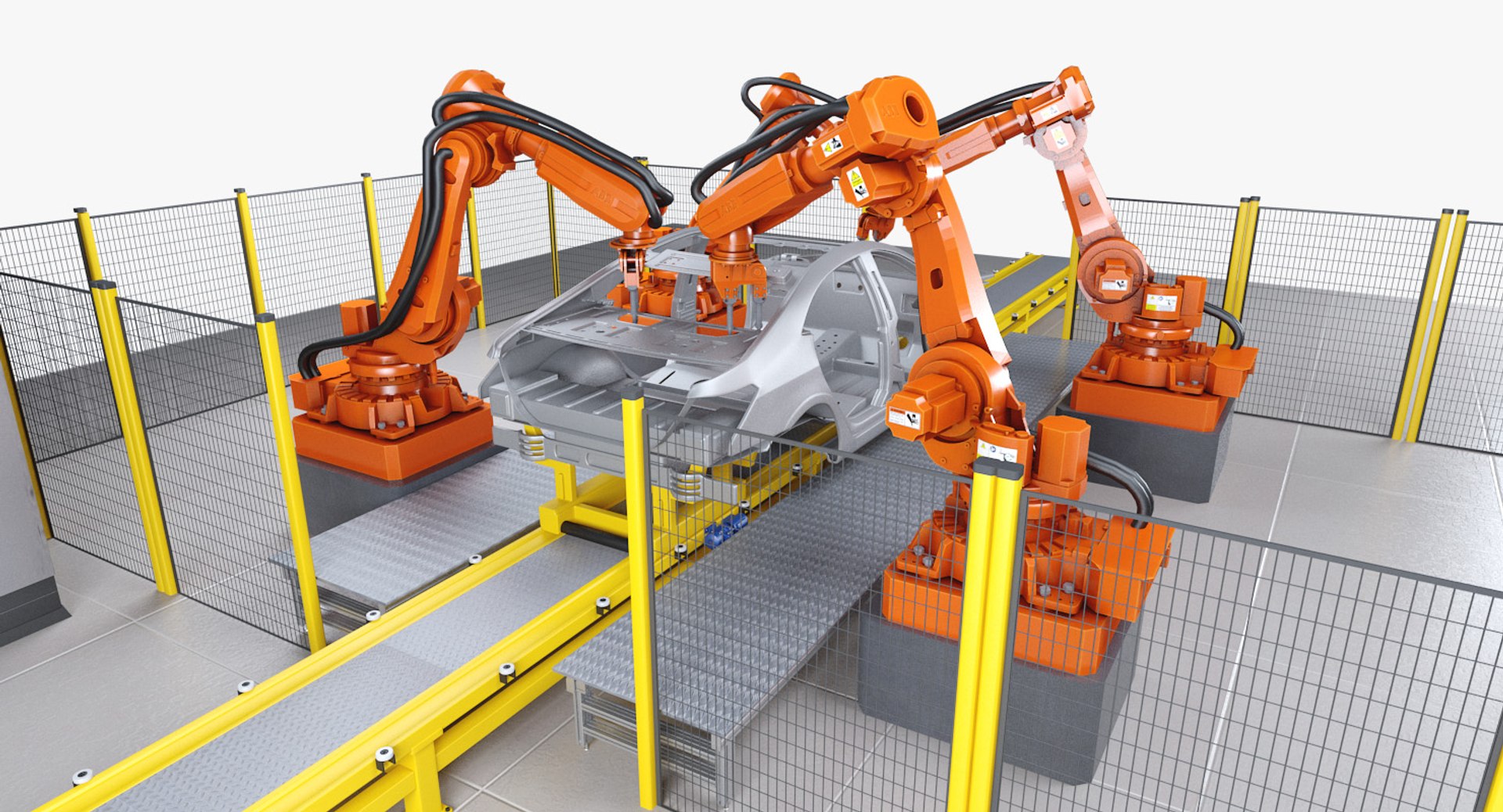 Car Body Welding Robotics 3D Model - TurboSquid 1370870
