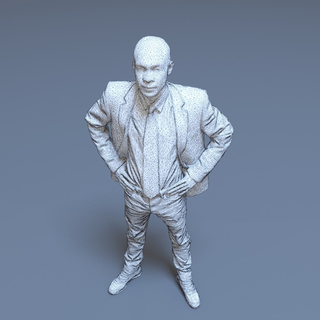 3d Model Businessman Black People Human