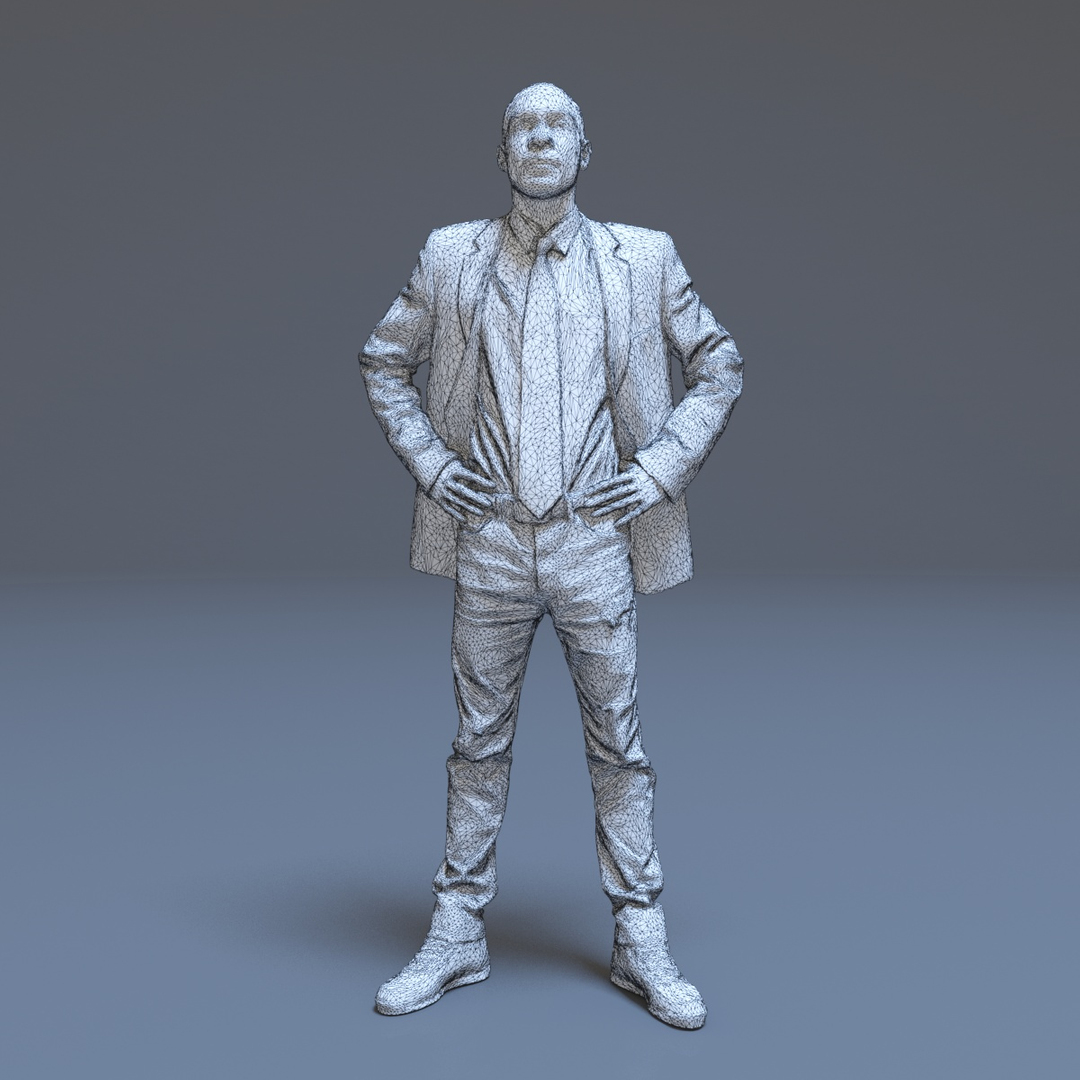 3d Model Businessman Black People Human