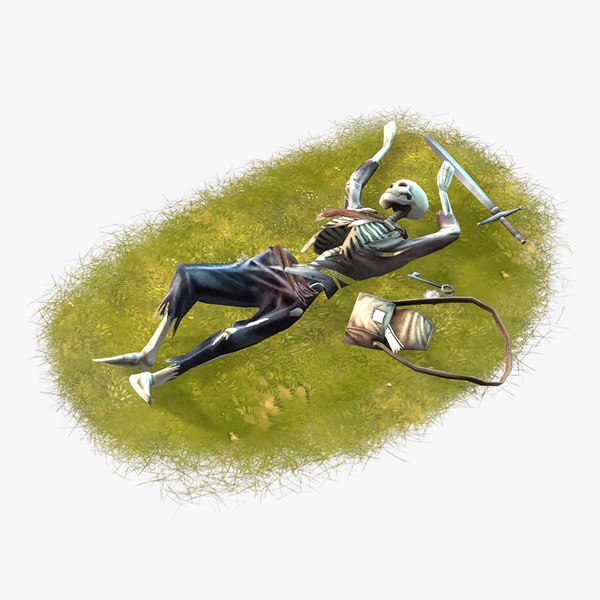 modelo 3d Cartoon Dead Adventurer - TurboSquid 1046989