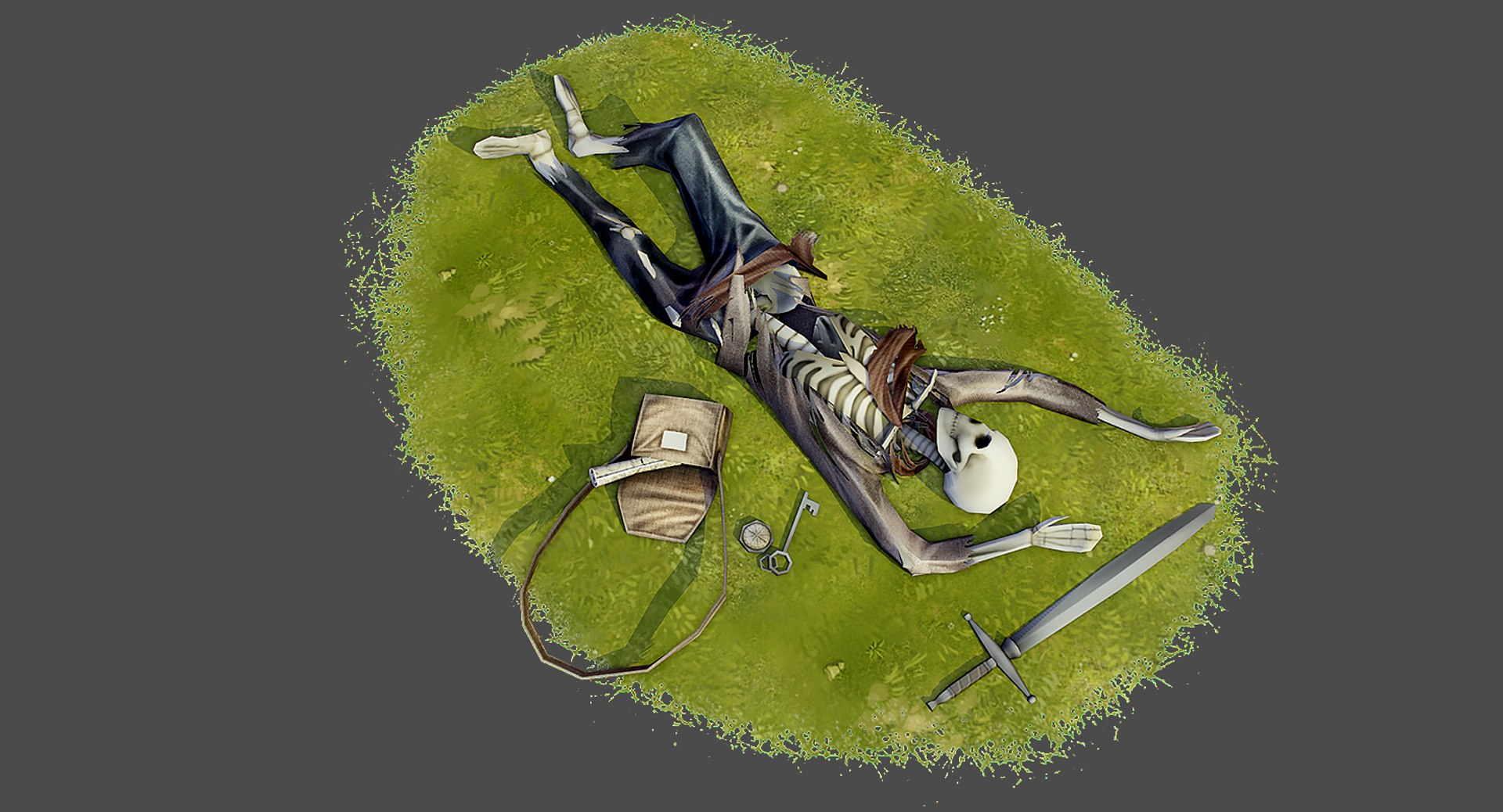 Cartoon Dead Adventurer 3d Max