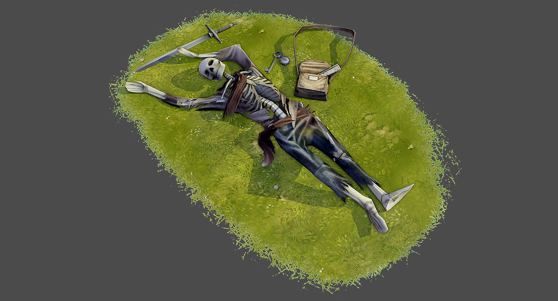 Cartoon Dead Adventurer 3d Max