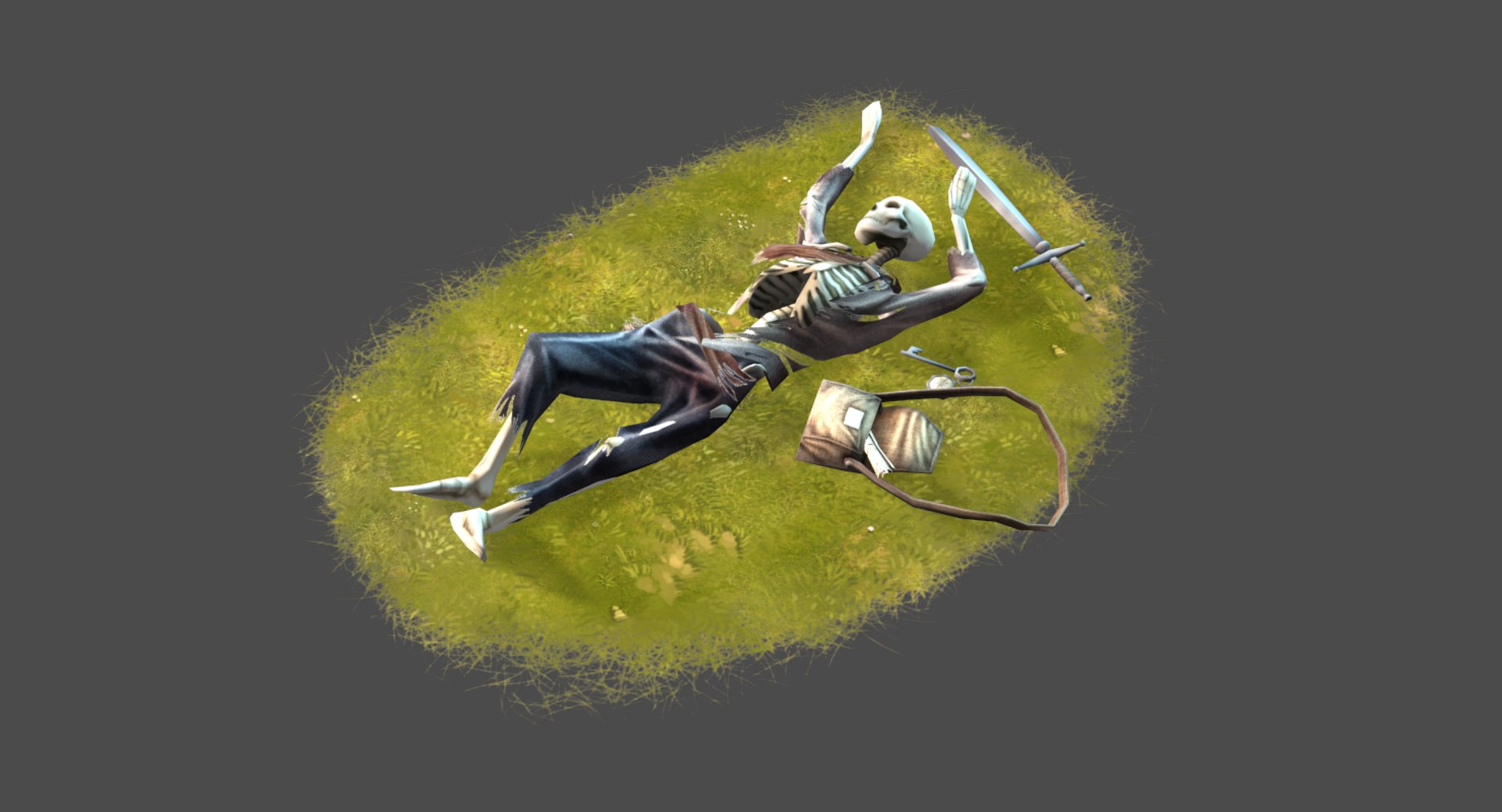 Cartoon Dead Adventurer 3d Max