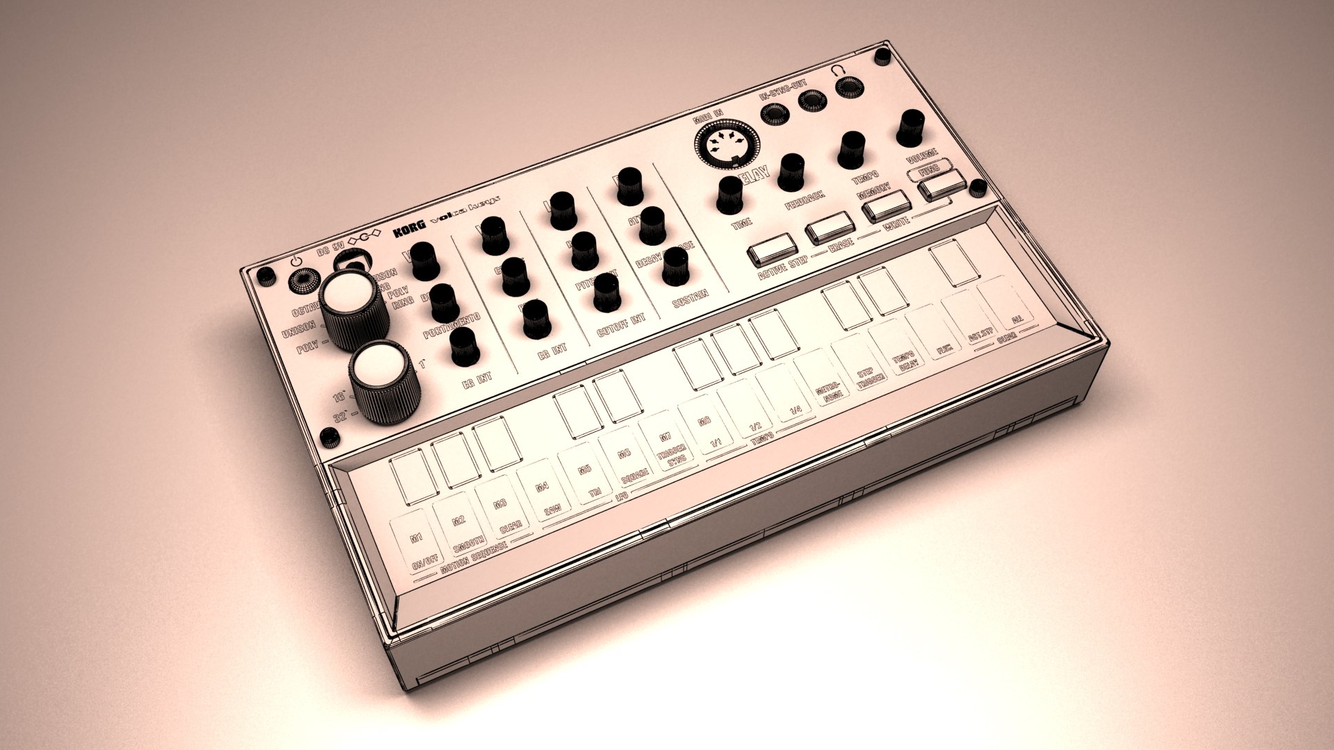 3D Model Korg Volca Keys - TurboSquid 2146742