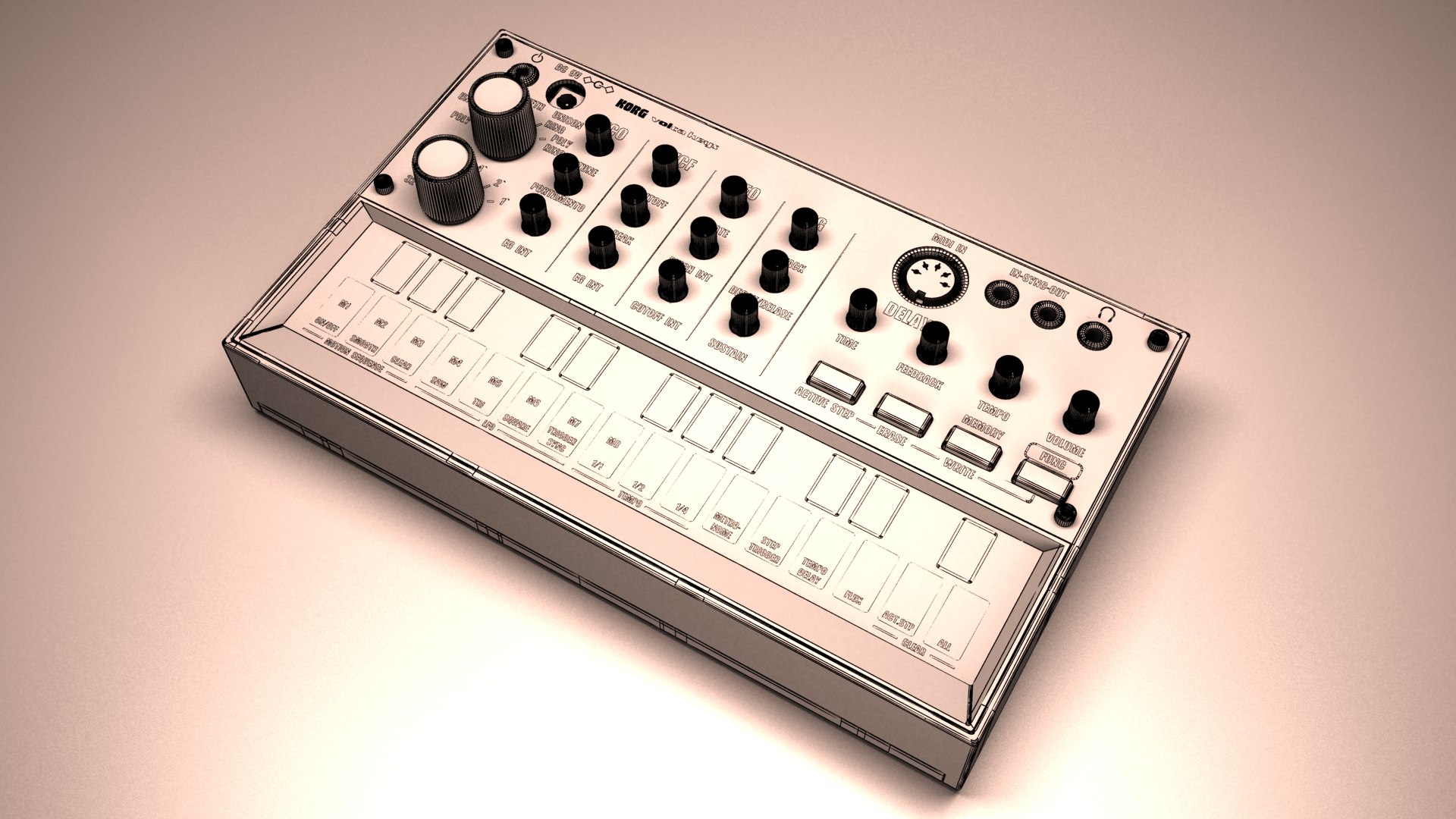 3D Model Korg Volca Keys - TurboSquid 2146742