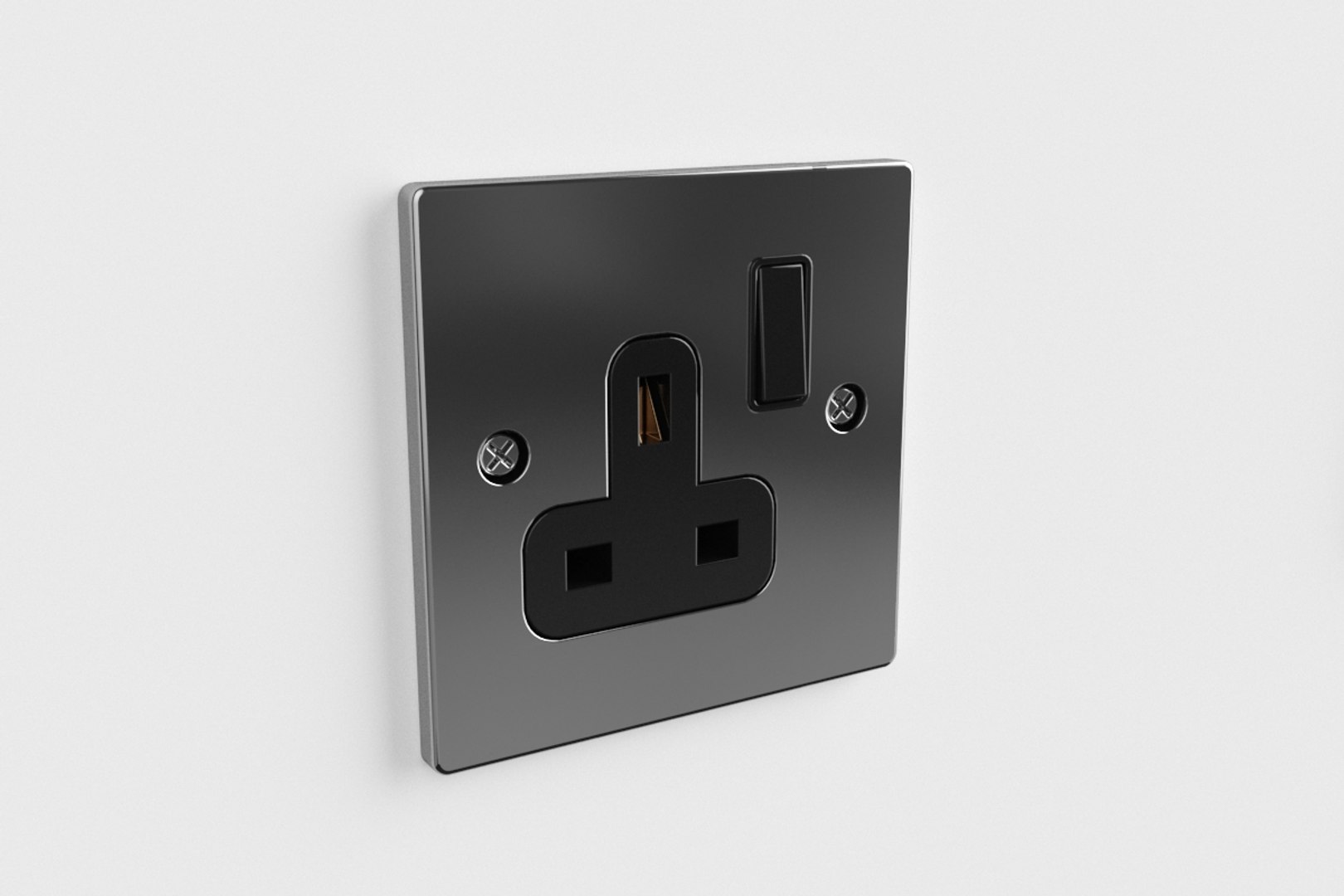 Uk Plug Sockets Switches 3d Model