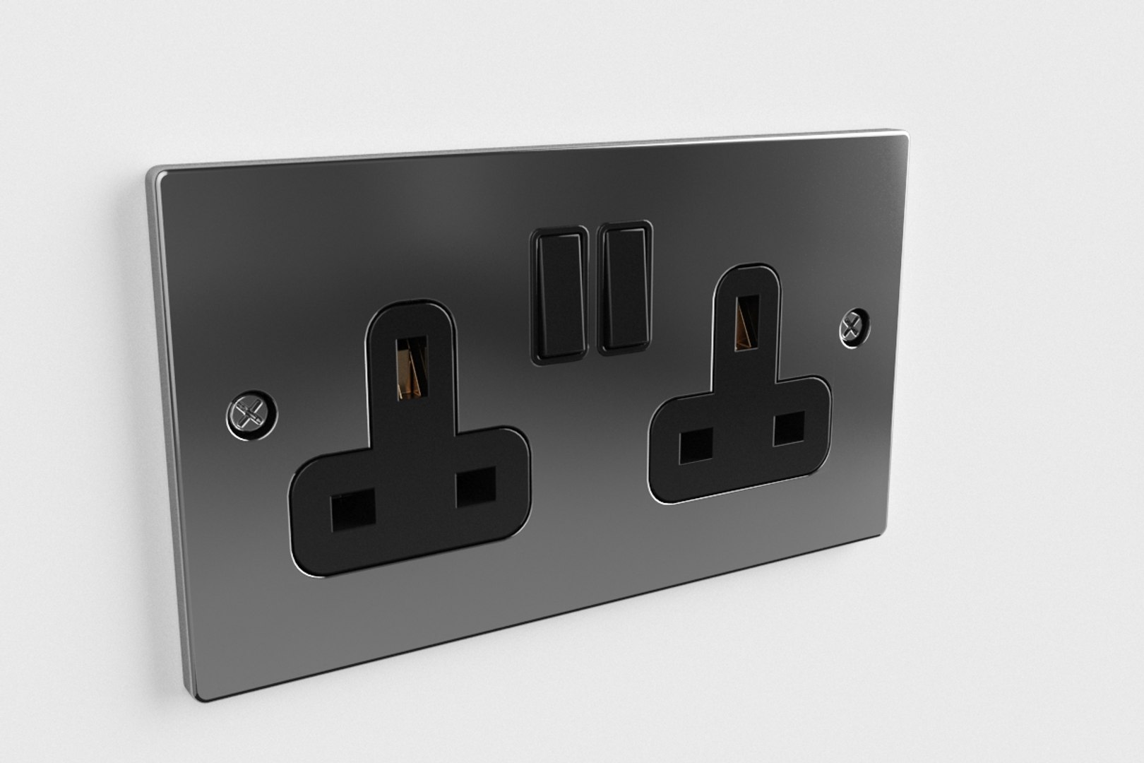 Uk Plug Sockets Switches 3d Model