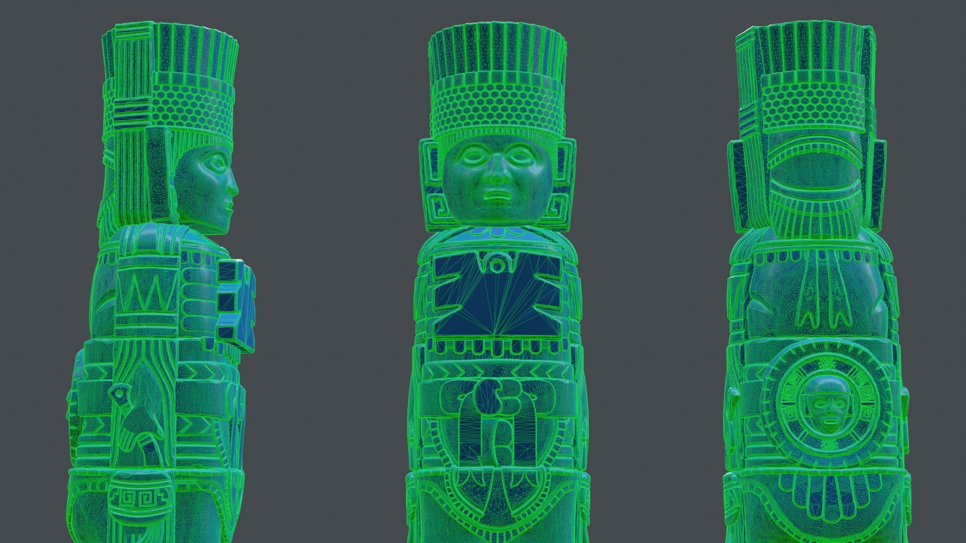 Statue Aztec Mayan Collection 3D - TurboSquid 2223164