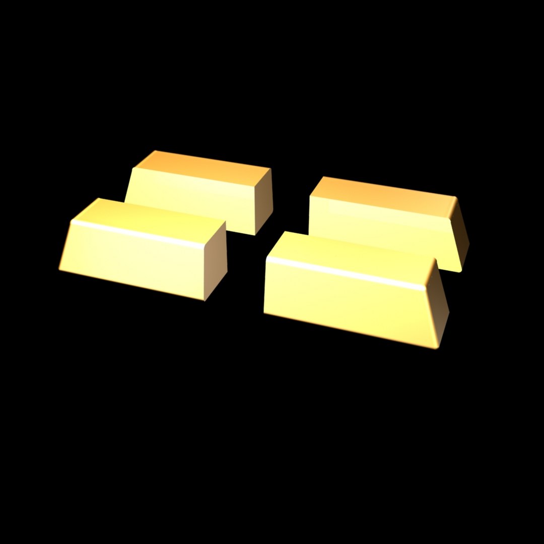 3d Divided Gold Bar Model