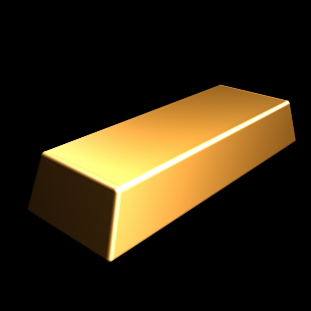 3d Divided Gold Bar Model