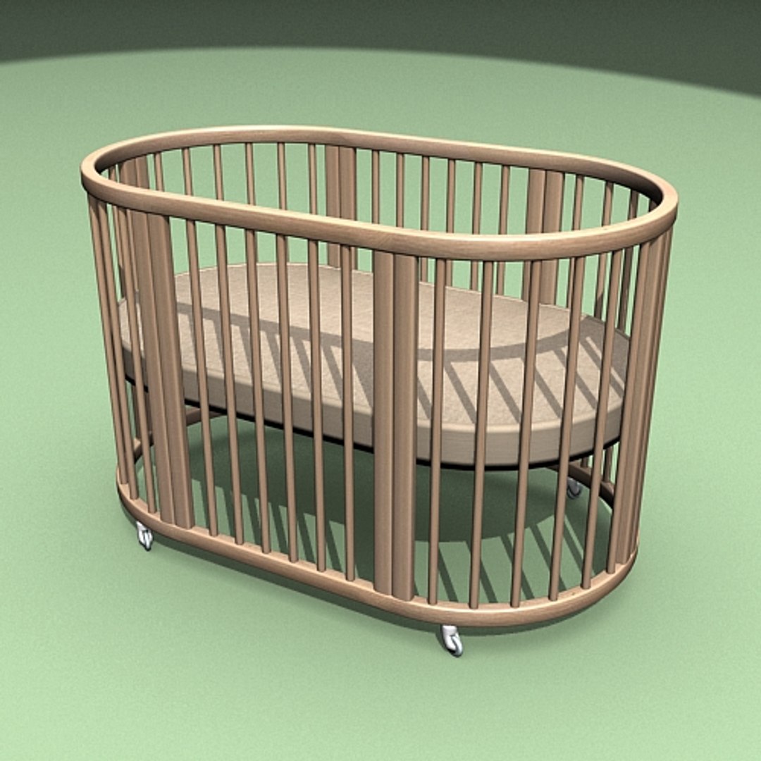 3d Child Crib Model