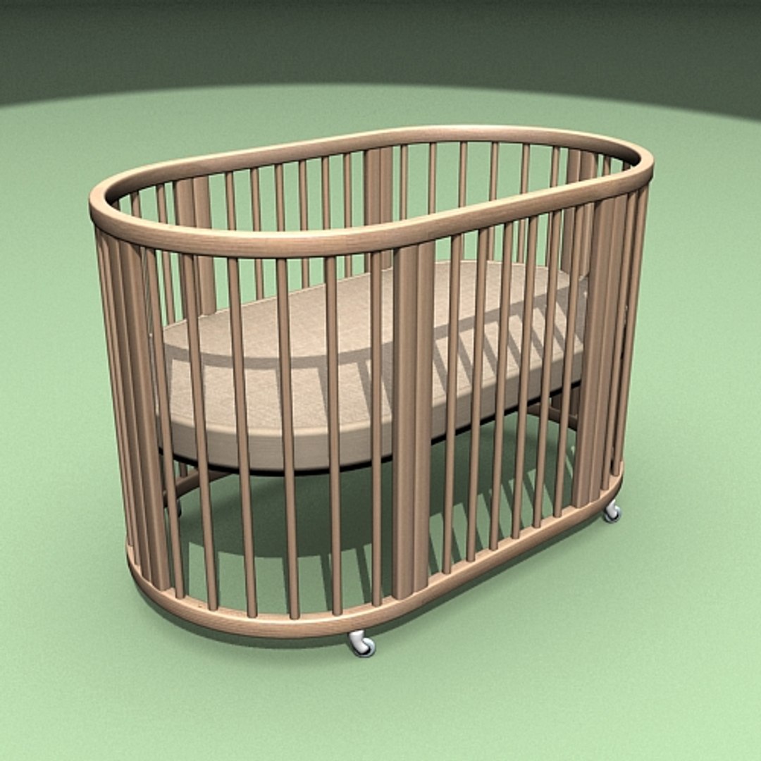 3d child crib model