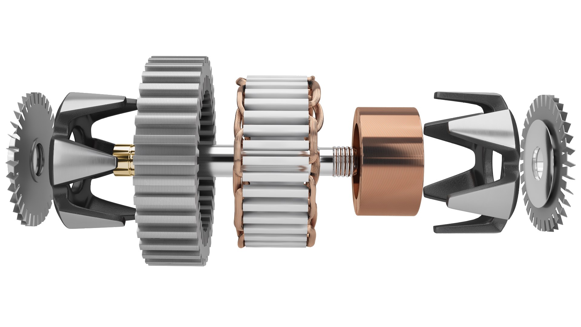 3D Model Electric Motor Rotor Stator 2 - TurboSquid 2411227