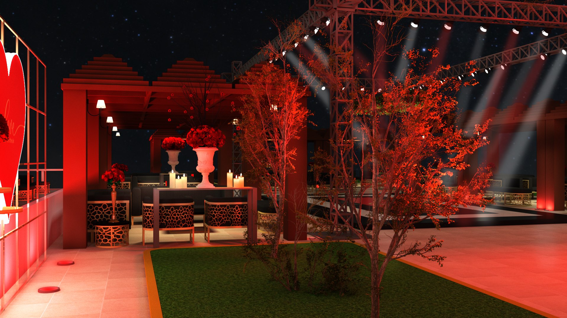 3D Model Night Club Lounge Model - TurboSquid 2204137