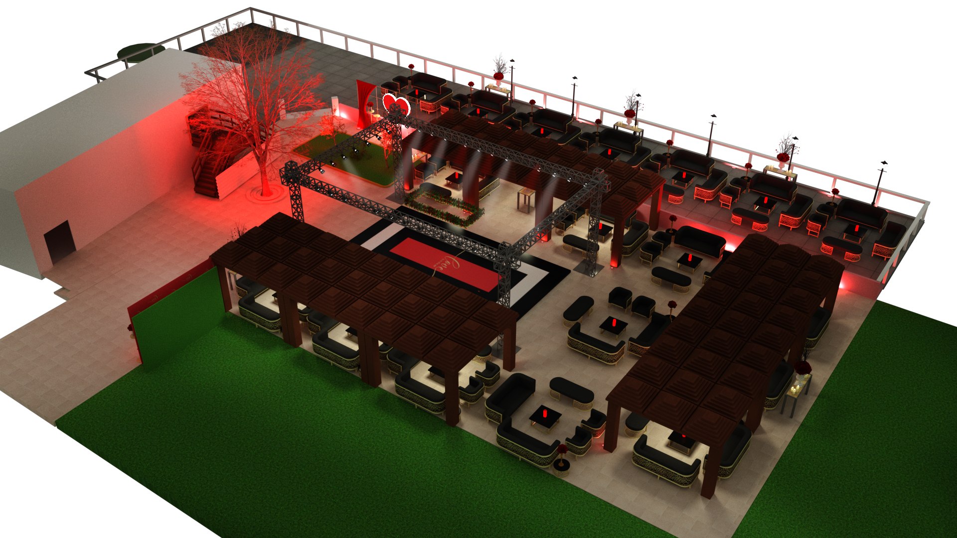 3D Model Night Club Lounge Model - TurboSquid 2204137