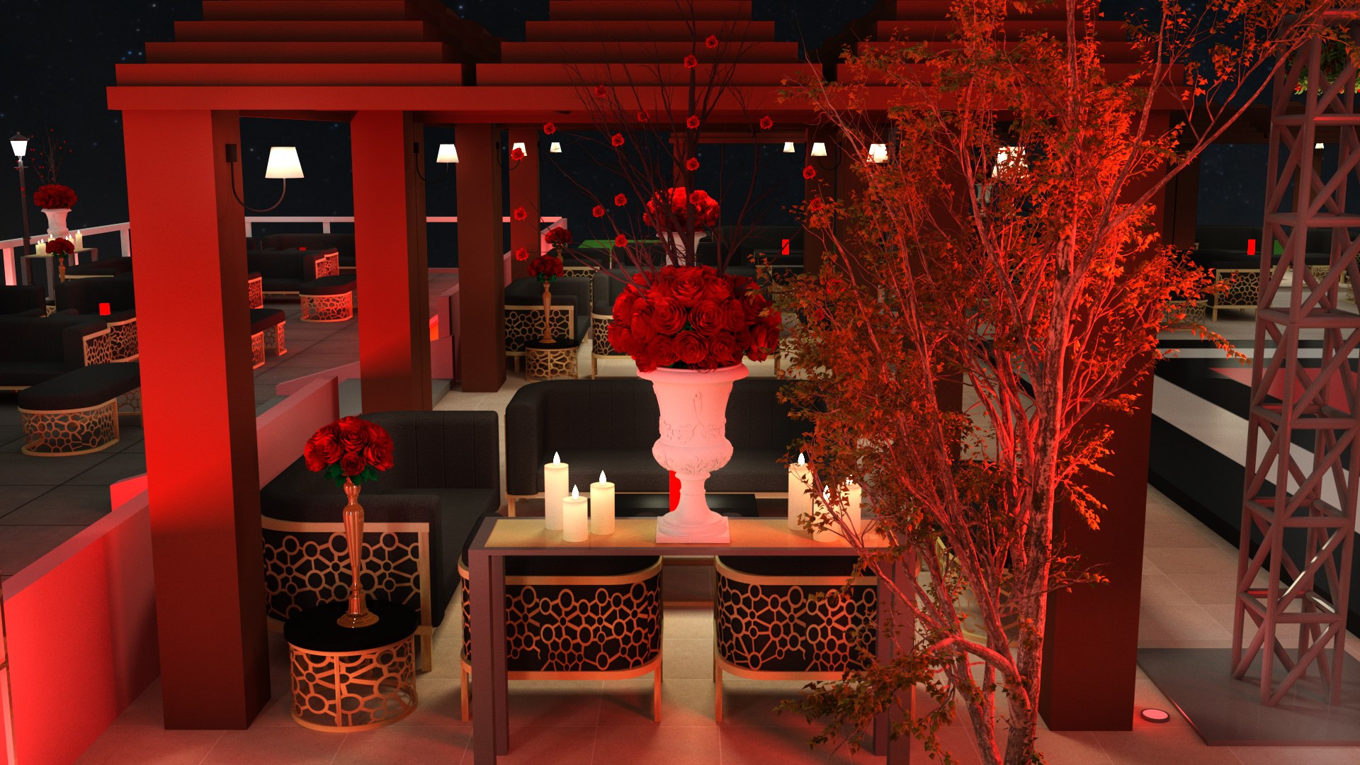 3D Model Night Club Lounge Model - TurboSquid 2204137