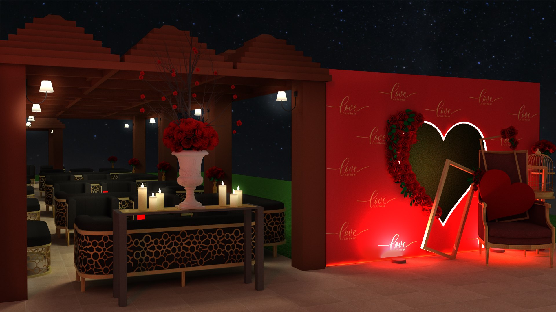 3D Model Night Club Lounge Model - TurboSquid 2204137