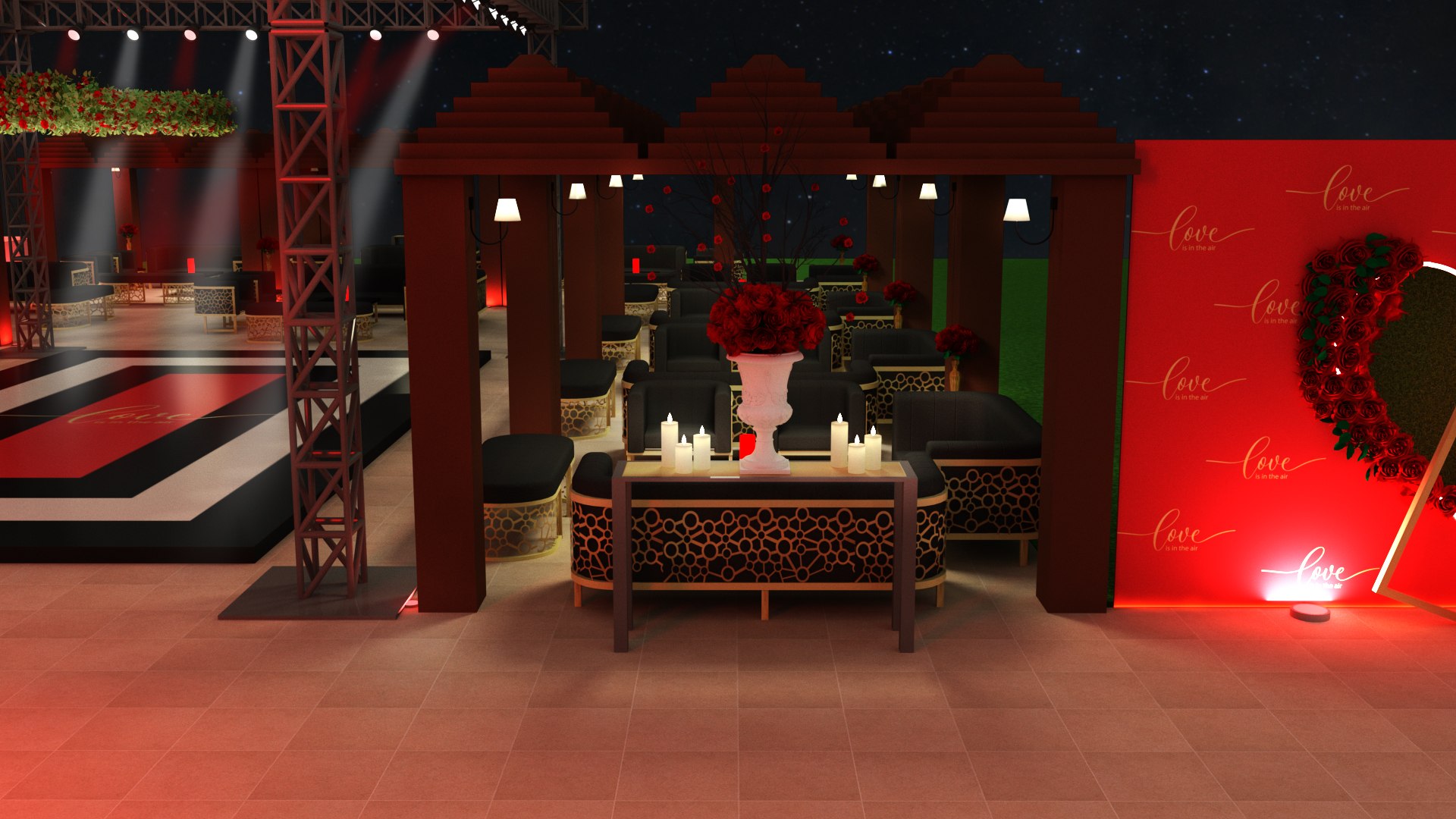 3D Model Night Club Lounge Model - TurboSquid 2204137
