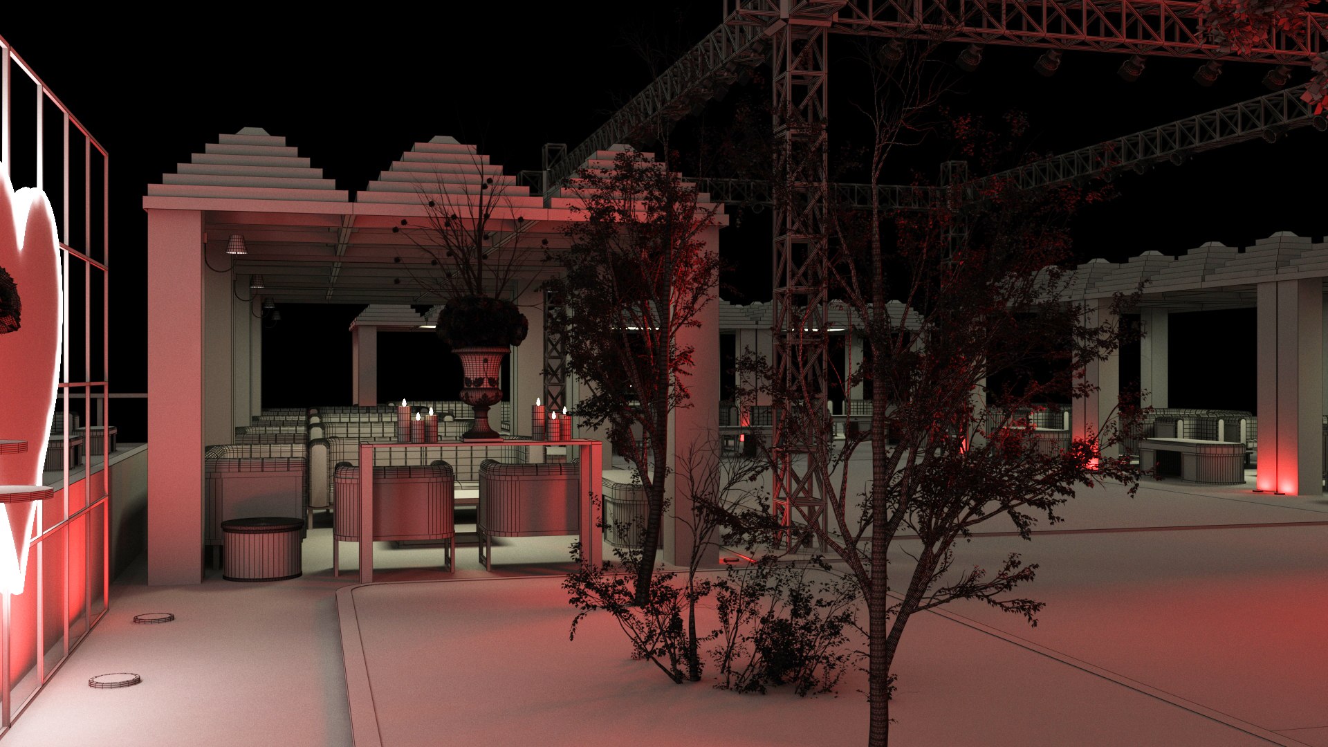 3D Model Night Club Lounge Model - TurboSquid 2204137