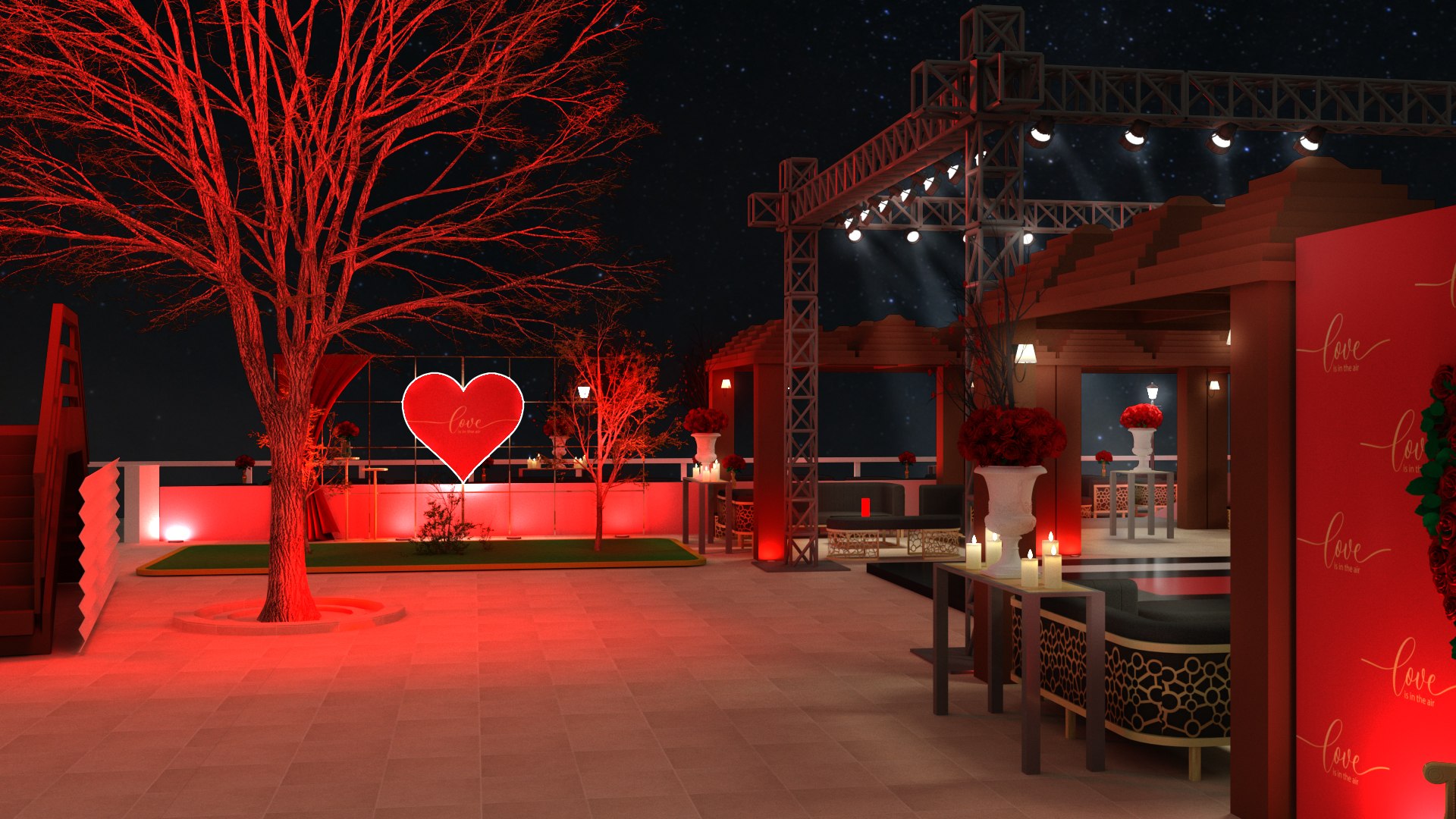 3D Model Night Club Lounge Model - TurboSquid 2204137