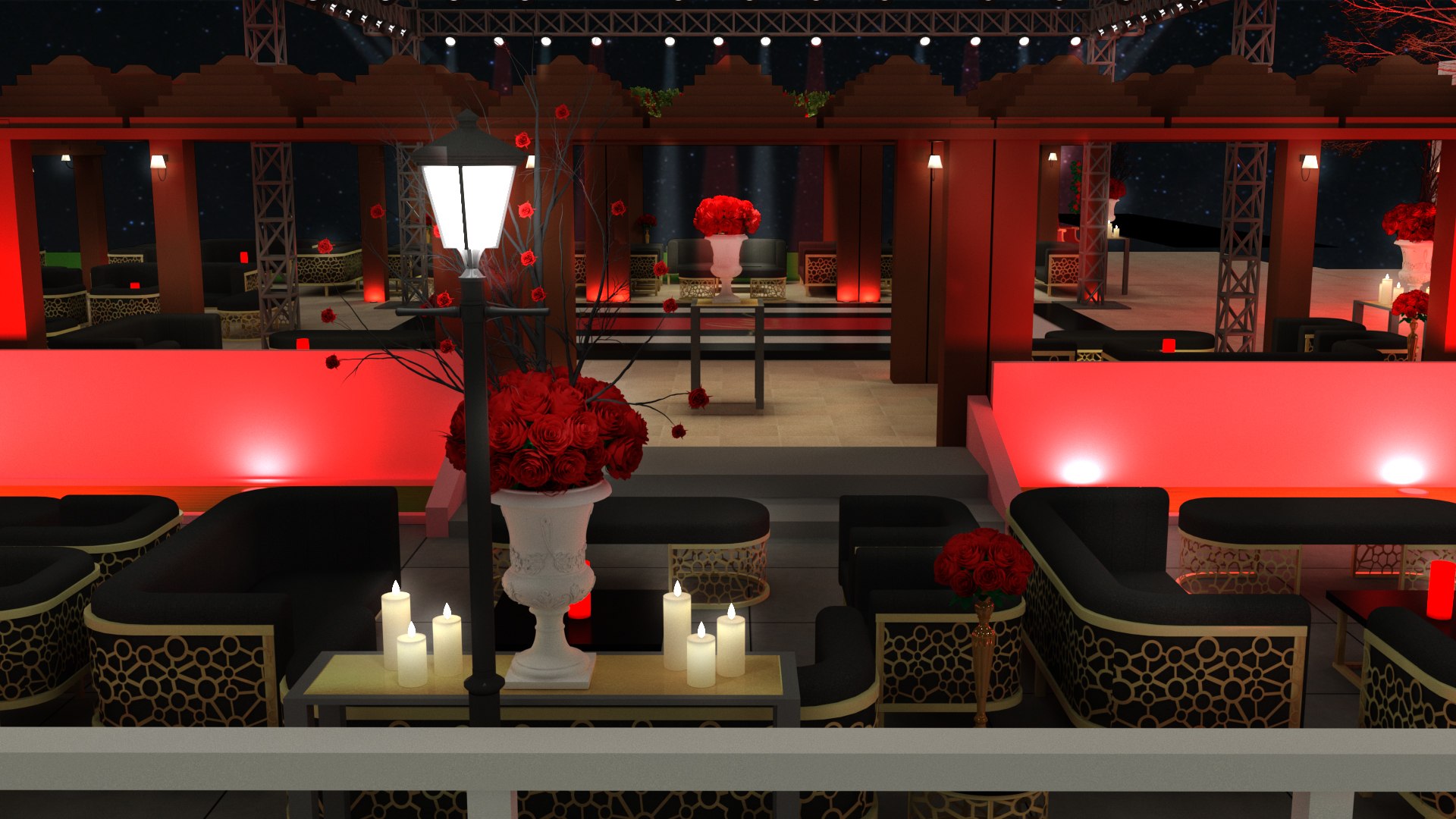 3D Model Night Club Lounge Model - TurboSquid 2204137
